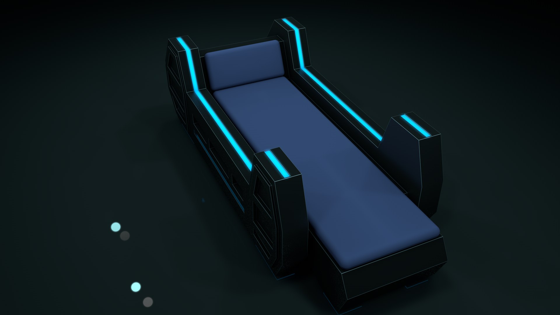 Sci Fi Bed Model - TurboSquid 2236065