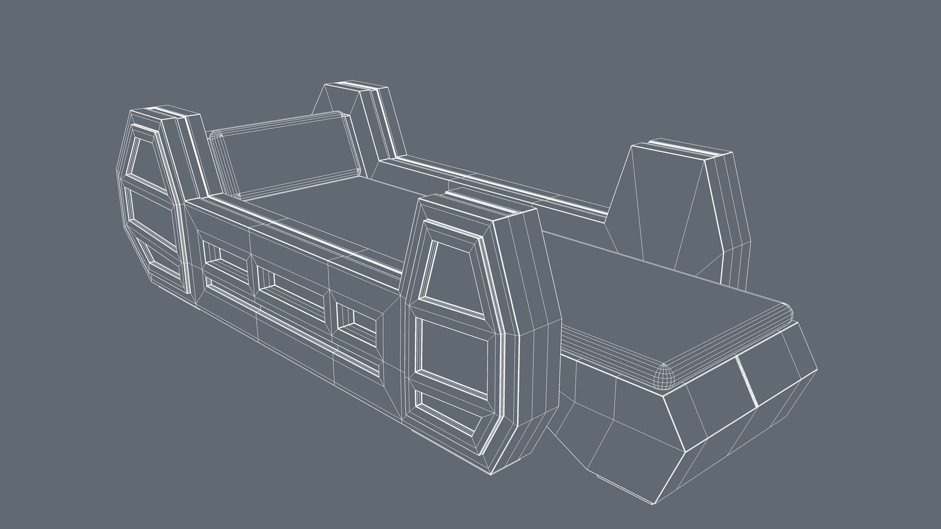 Sci Fi Bed Model - TurboSquid 2236065