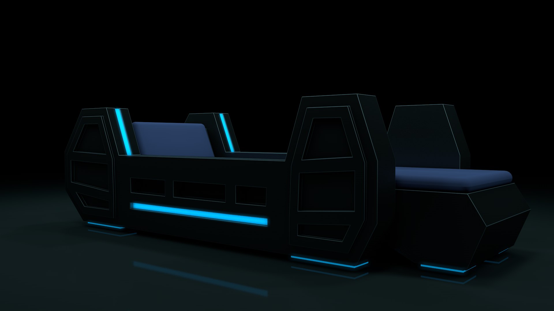 Sci Fi Bed Model - TurboSquid 2236065