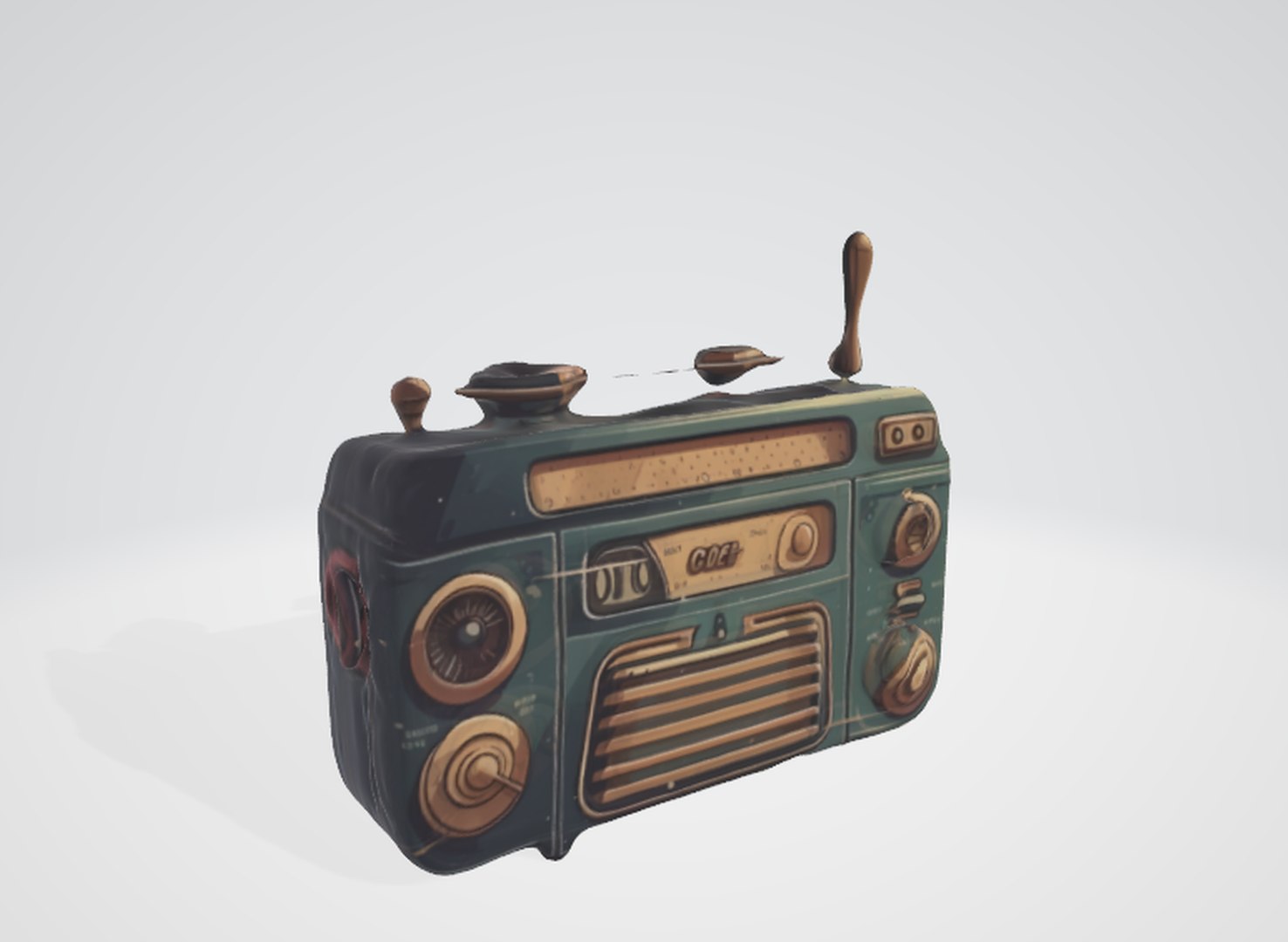 Vintage Futuristic Radio 3D Asset 3D - TurboSquid 2284933