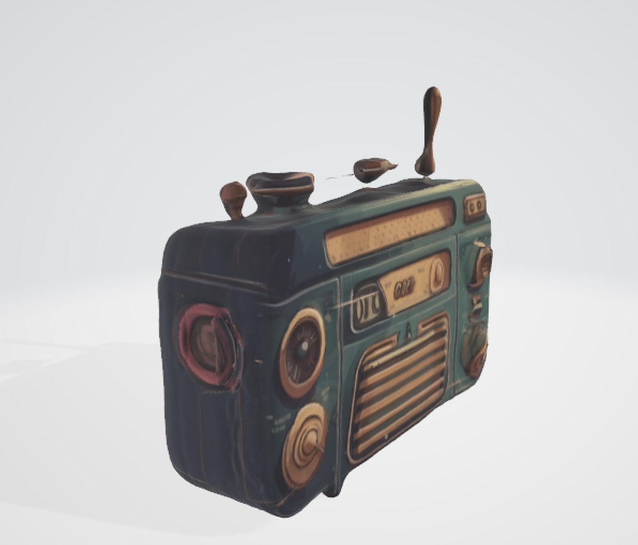 Vintage Futuristic Radio 3D Asset 3D - TurboSquid 2284933