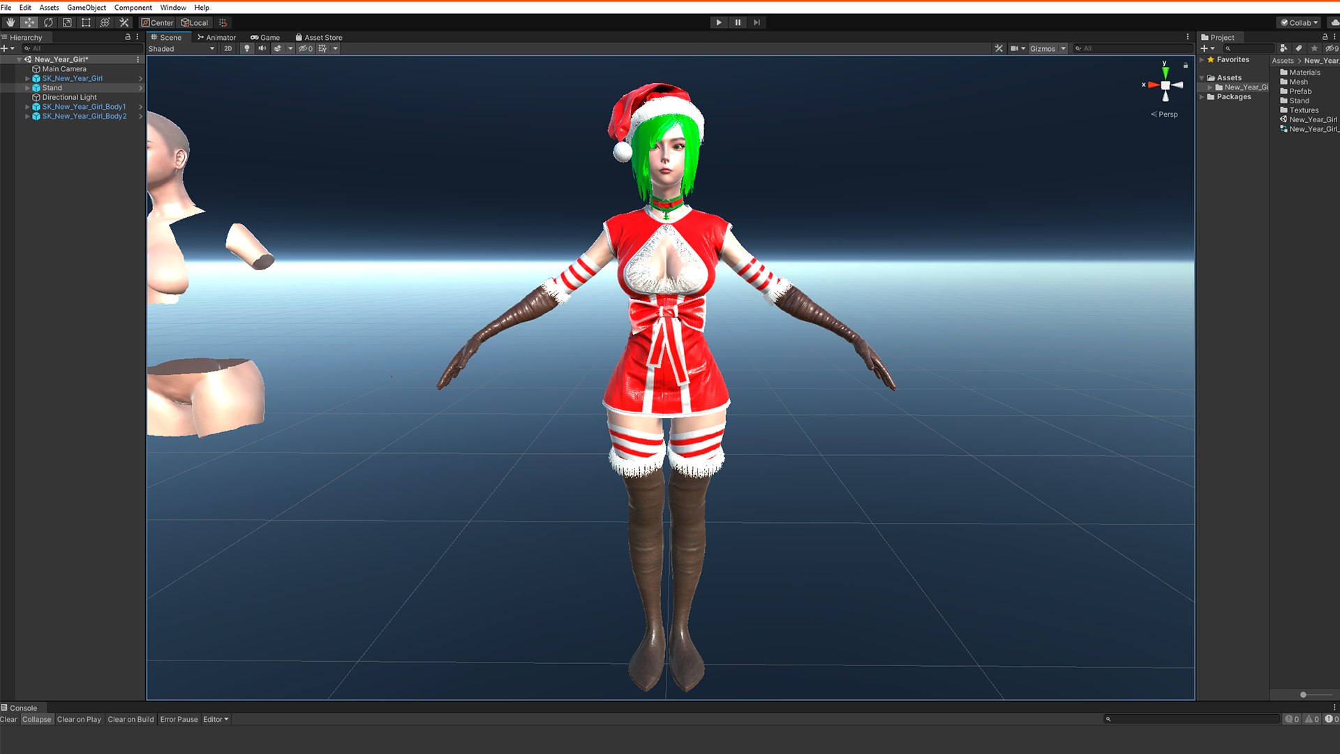 3D New Year Girl - TurboSquid 1869370