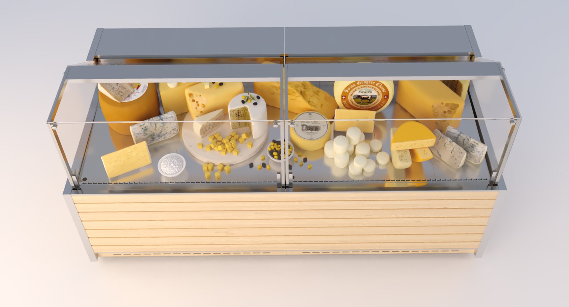 Showcase cheese 3D model - TurboSquid 1389964