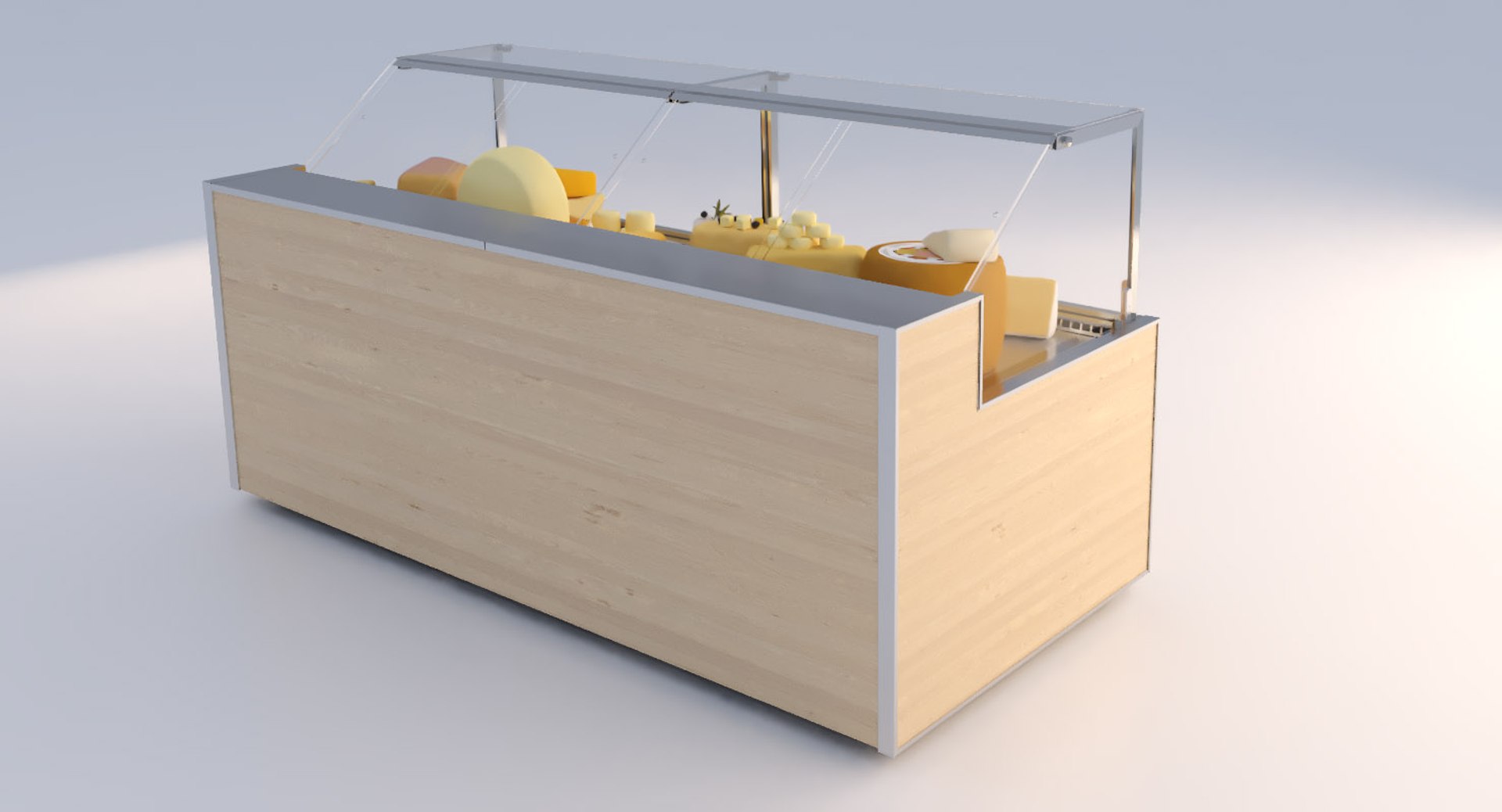 Showcase cheese 3D model - TurboSquid 1389964