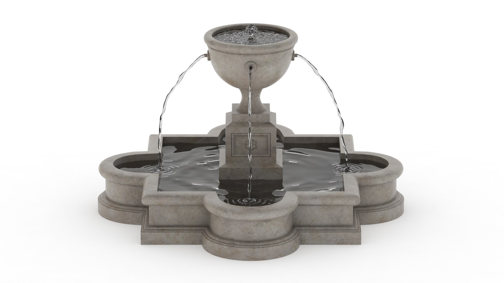 Fountain 04 PBR Realistic 3D Model - TurboSquid 2049472