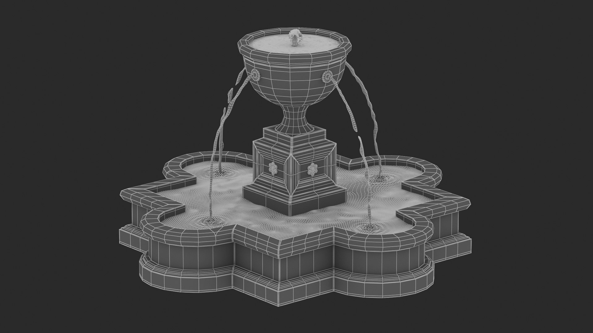 Fountain 04 PBR Realistic 3D Model - TurboSquid 2049472
