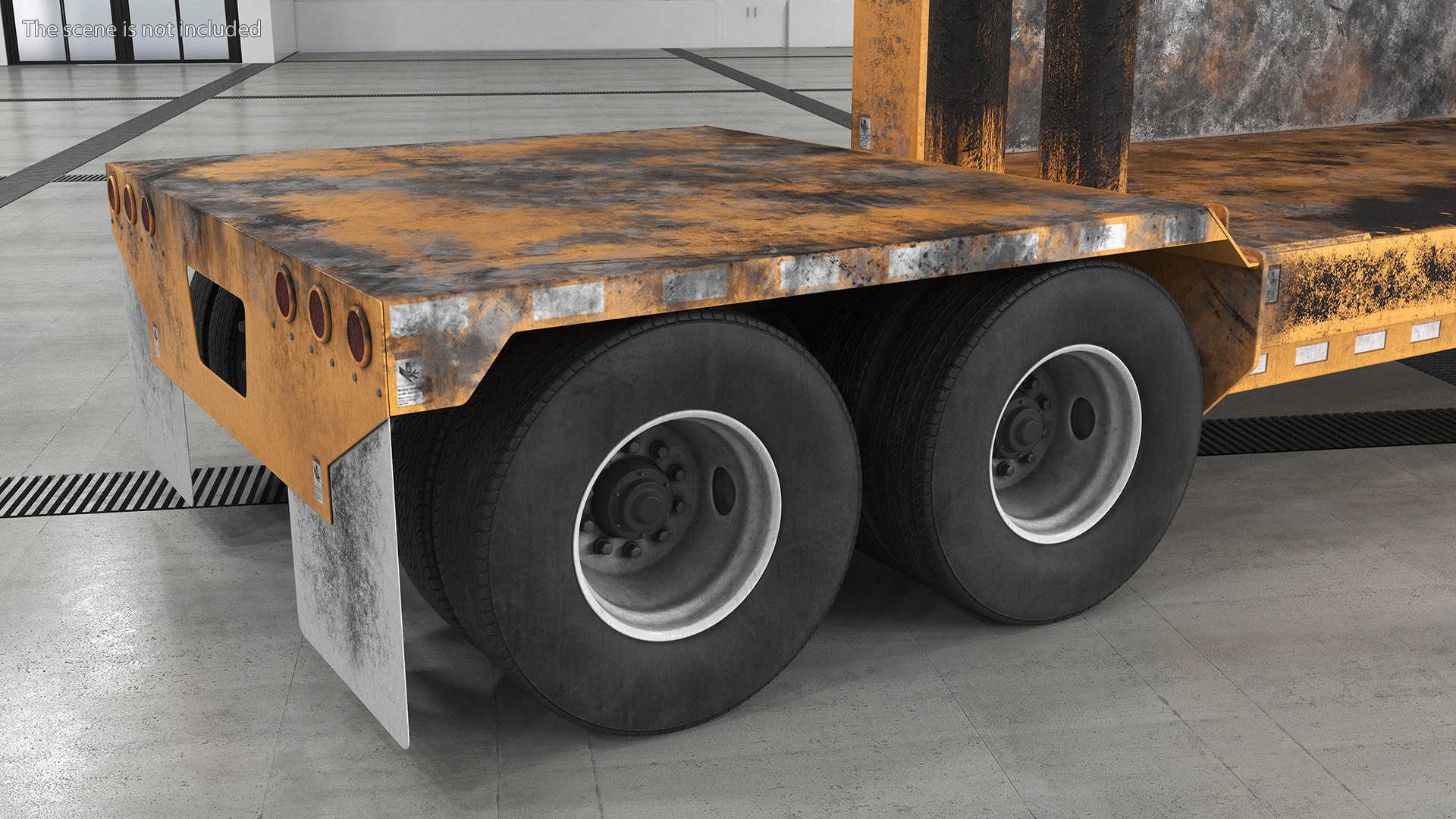 Shabby Car Crusher Yellow Rigged Model - TurboSquid 2148478