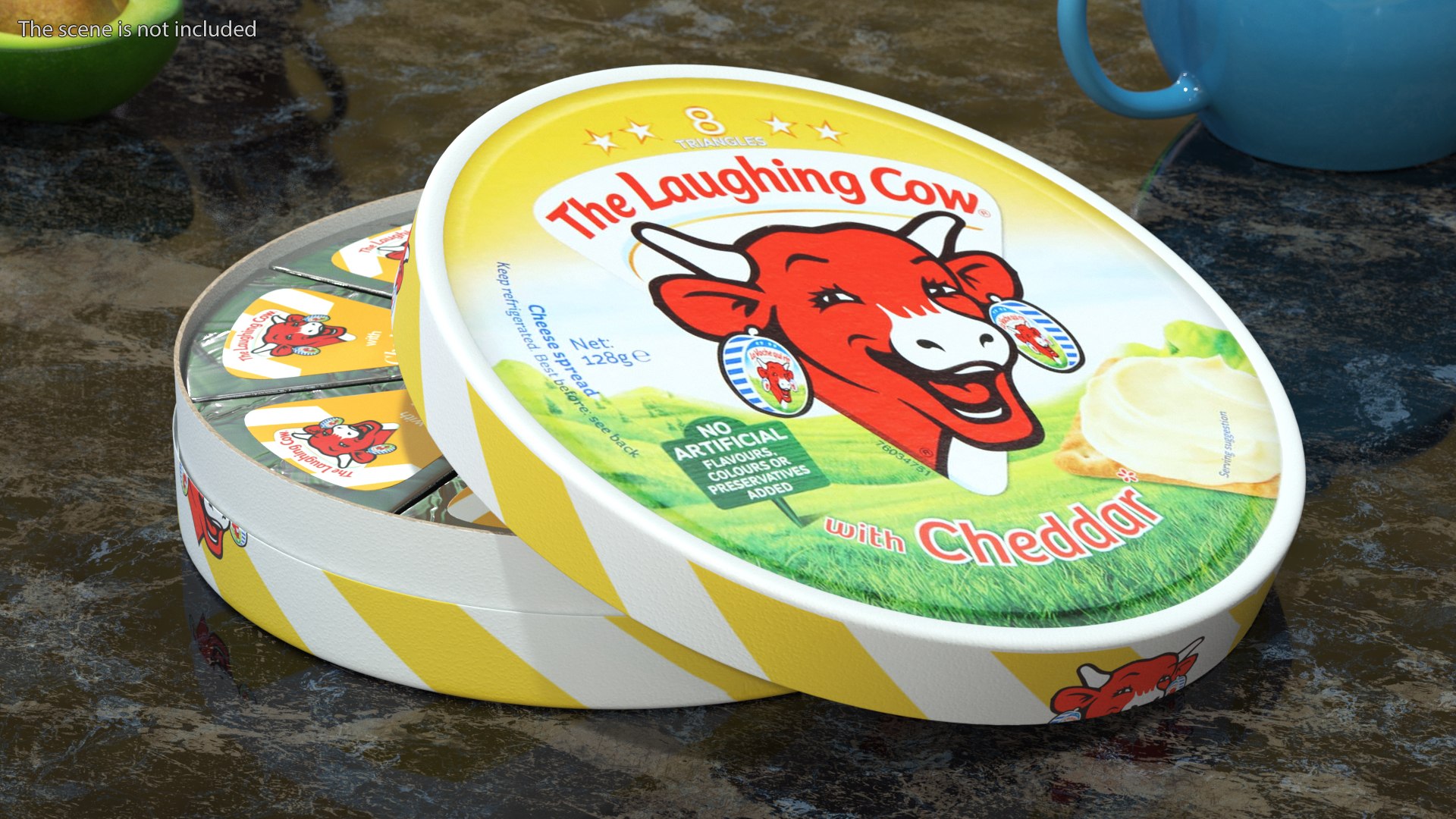 3D Creamy Cheese Box Laughing Cow Cheddar Triangles - TurboSquid 2155767