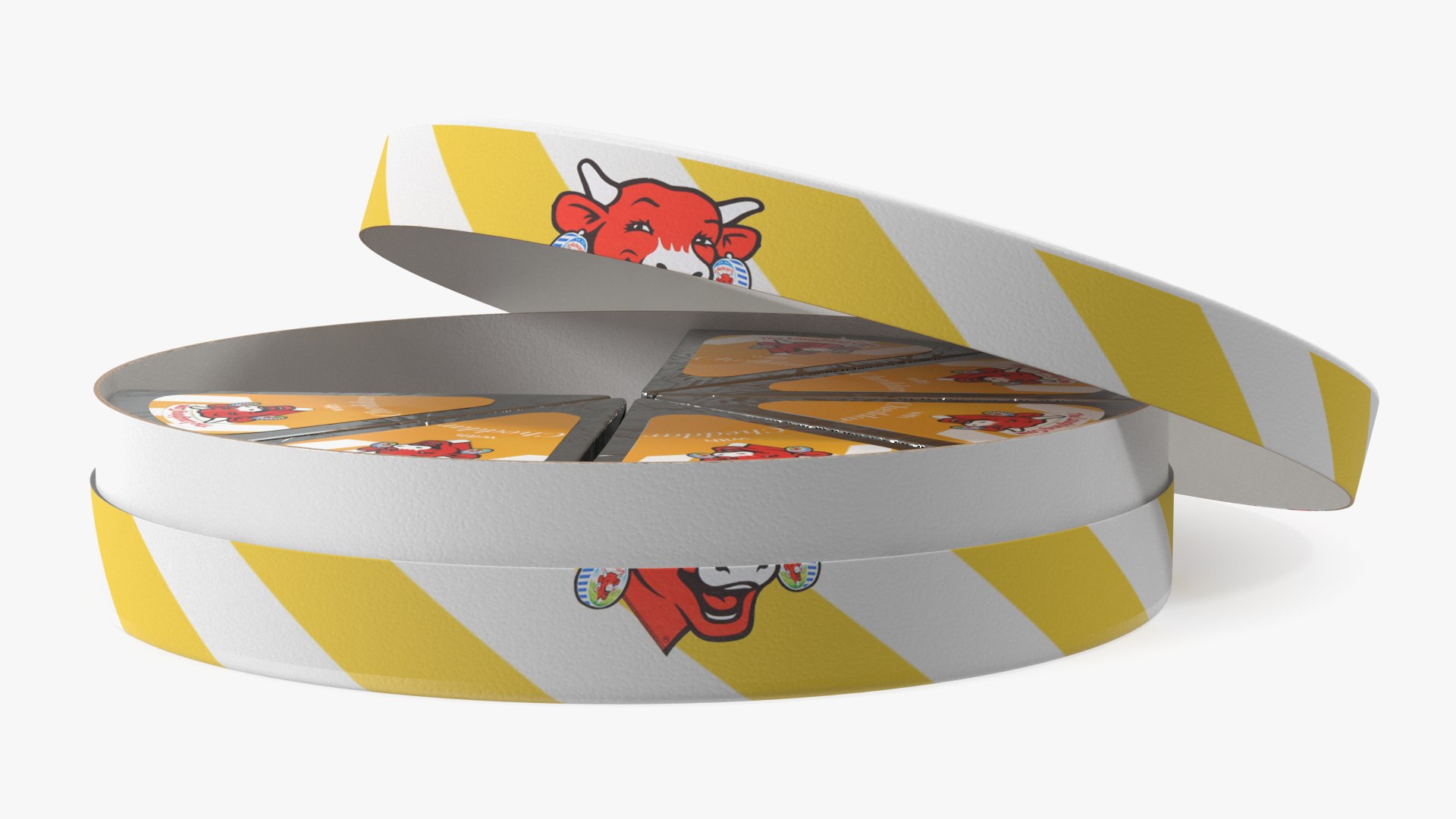 3D Creamy Cheese Box Laughing Cow Cheddar Triangles - TurboSquid 2155767
