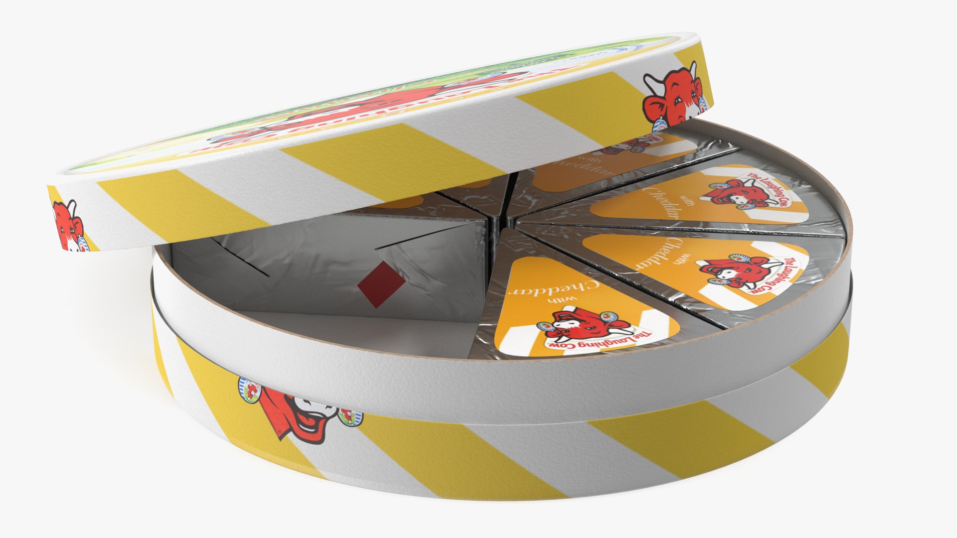 3D Creamy Cheese Box Laughing Cow Cheddar Triangles - TurboSquid 2155767