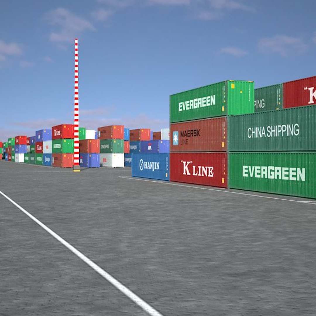 3d Shipping Containers Model