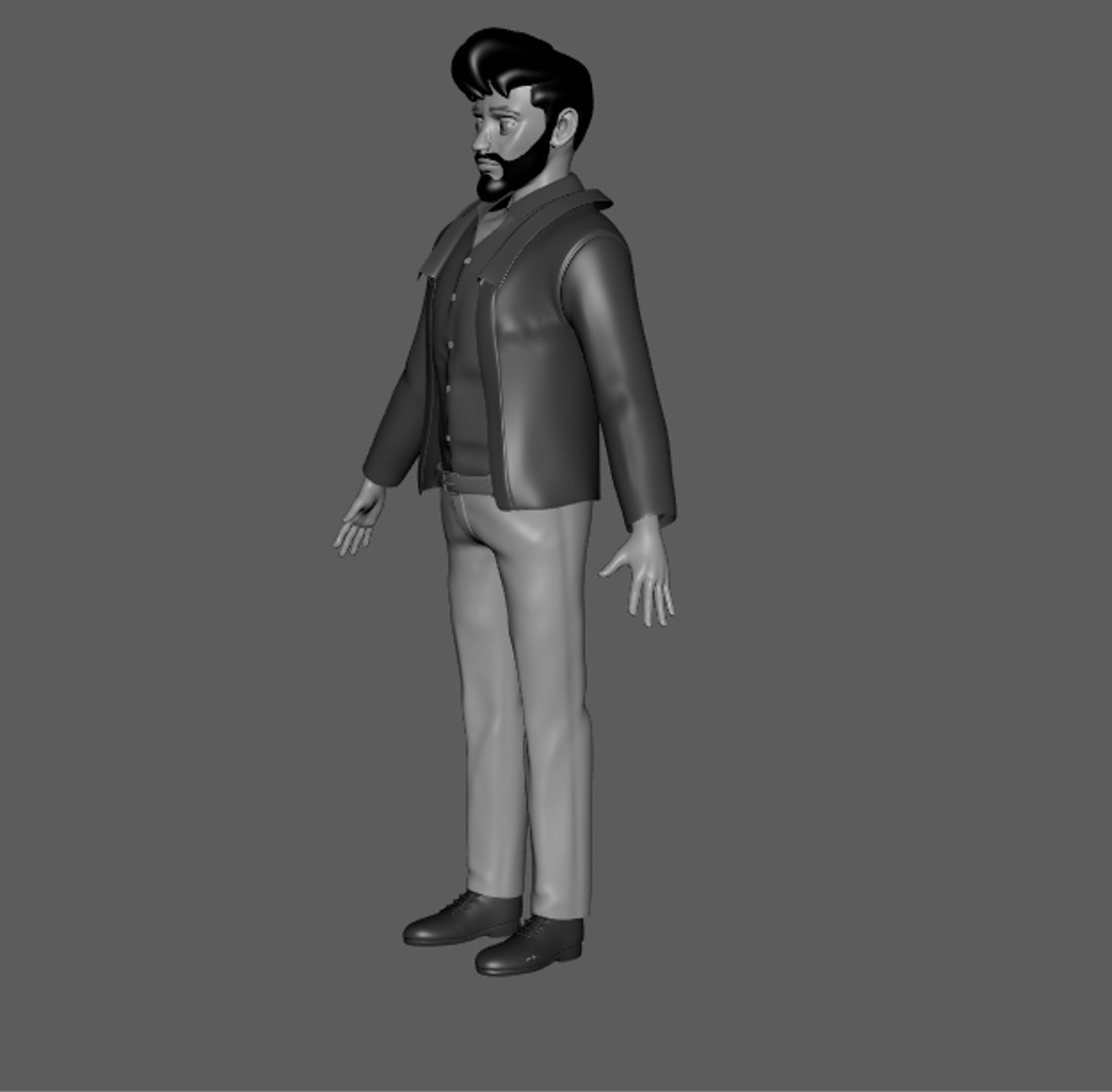 Cartoon Man - base mesh 3D model - TurboSquid 2182124