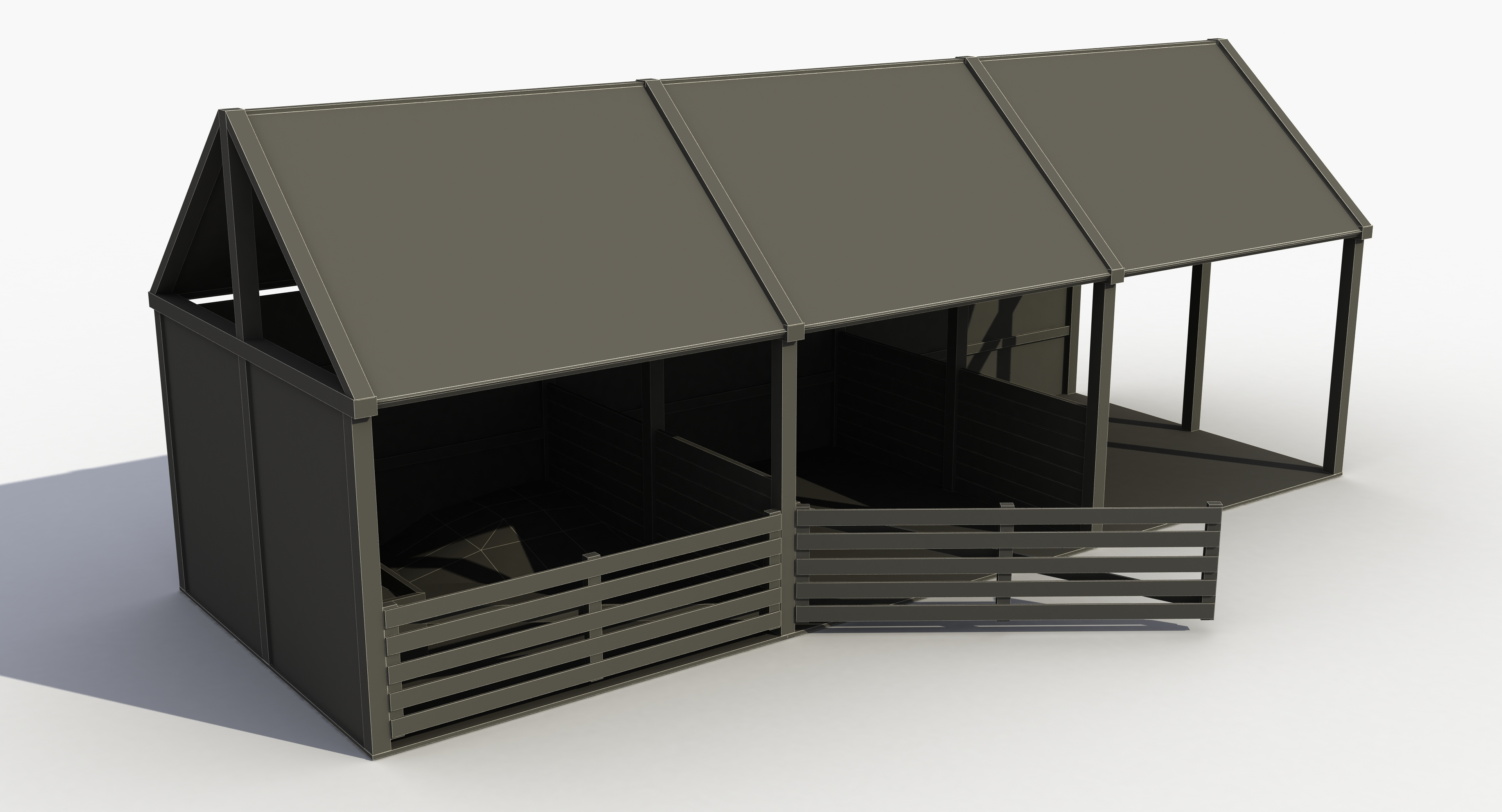 modelo 3d Establo de madera - TurboSquid 802923