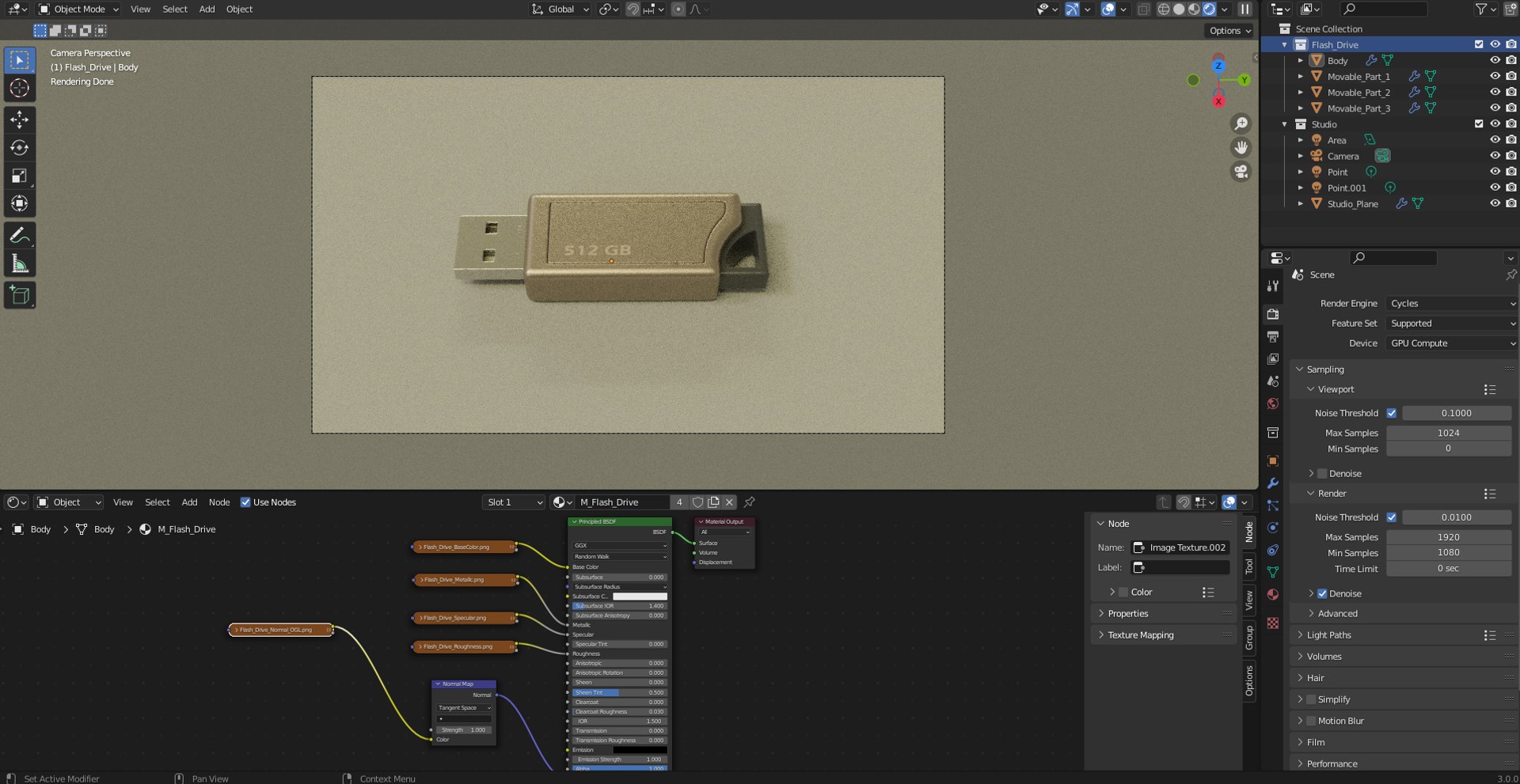 Flash Drive 3D Model - TurboSquid 2092465