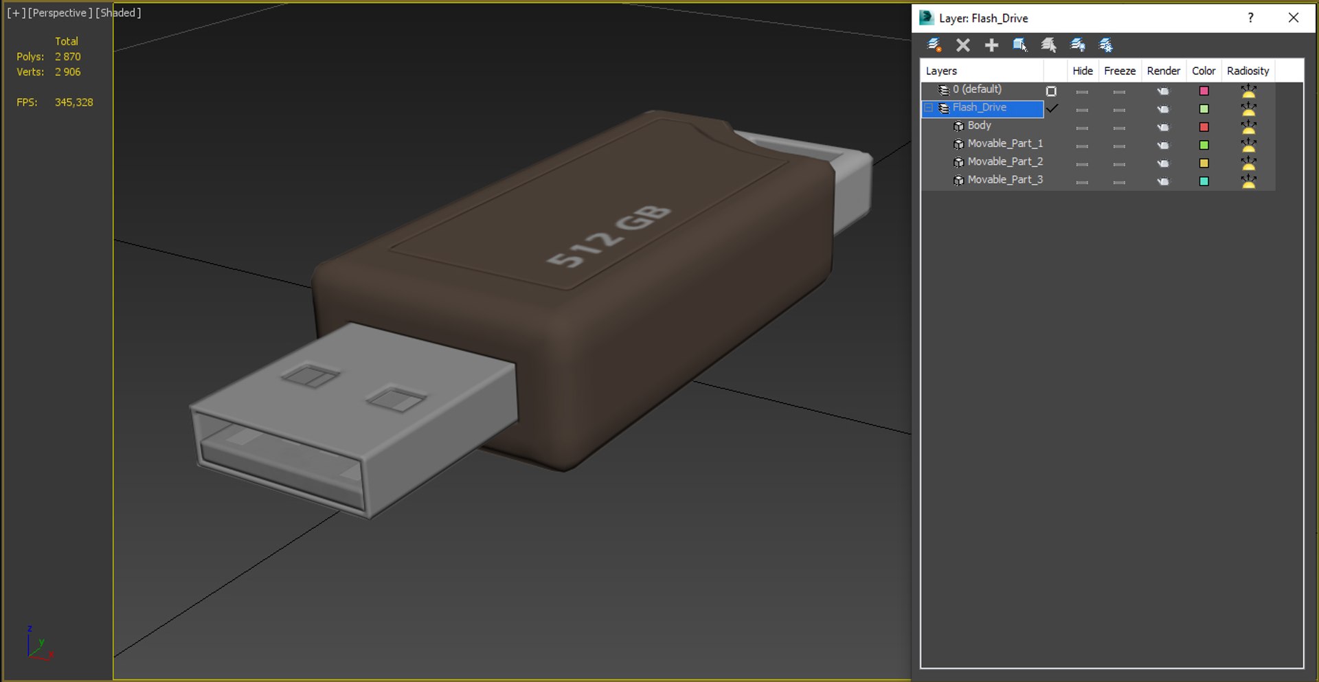 Flash Drive 3D Model - TurboSquid 2092465