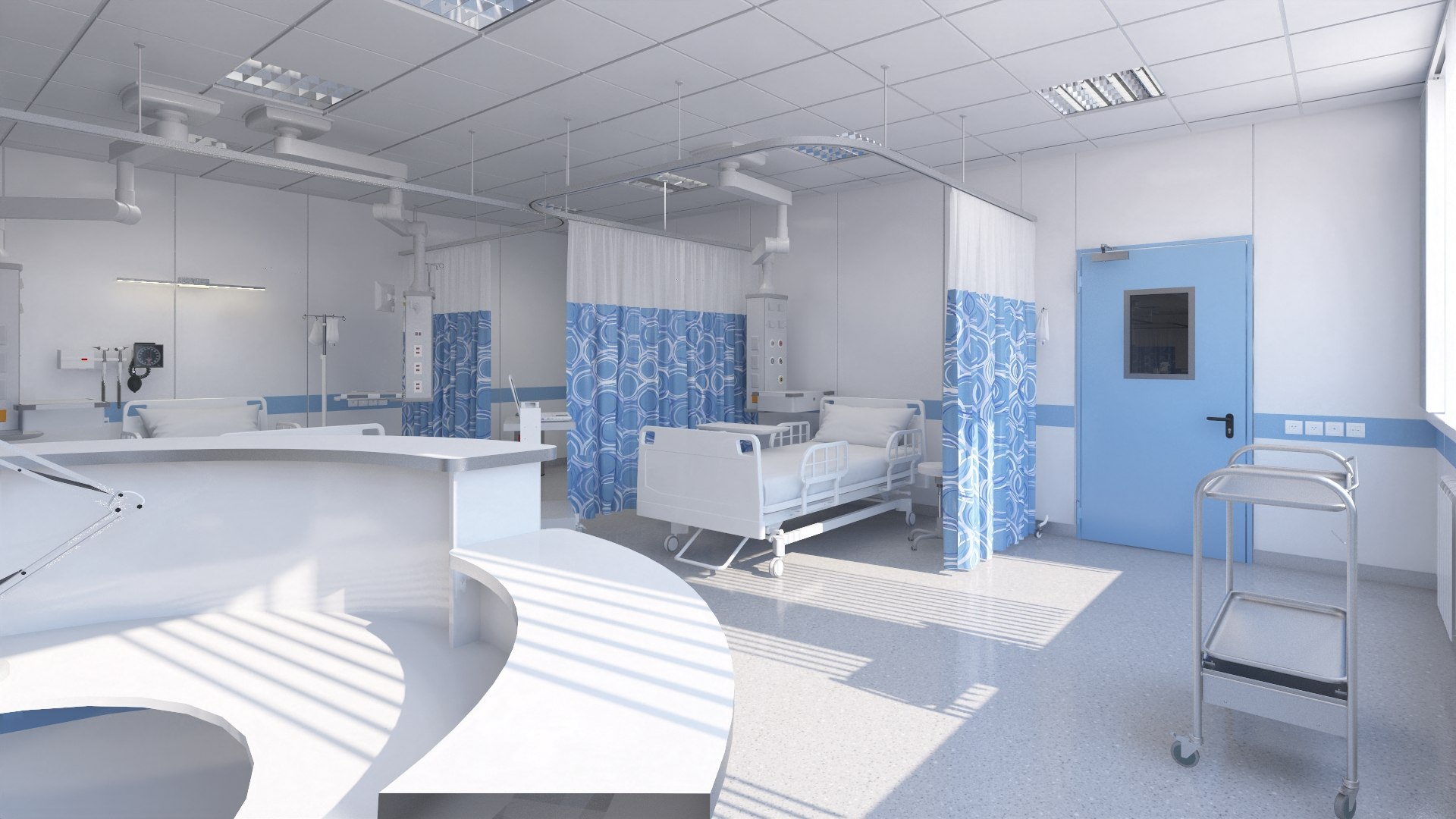 Hospital Patient Ward Room 10 3D - TurboSquid 2012647