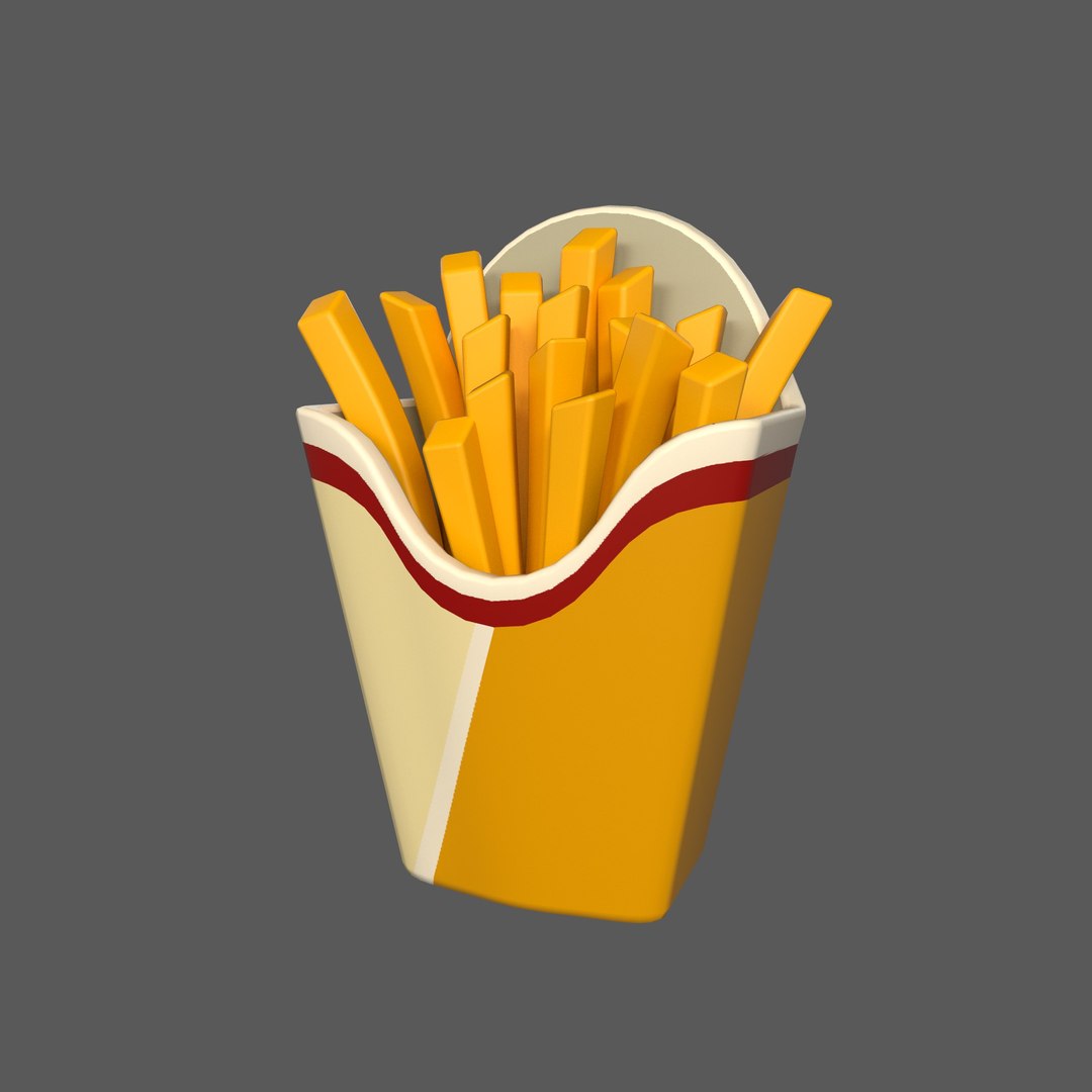 Cartoon French Fries 3D Model - TurboSquid 1971142