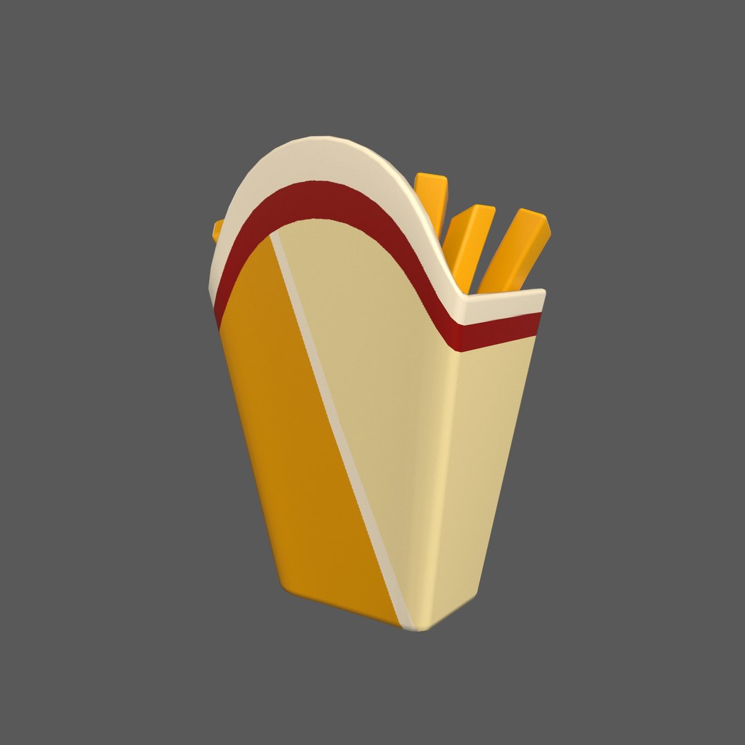 Cartoon French Fries 3D Model - TurboSquid 1971142