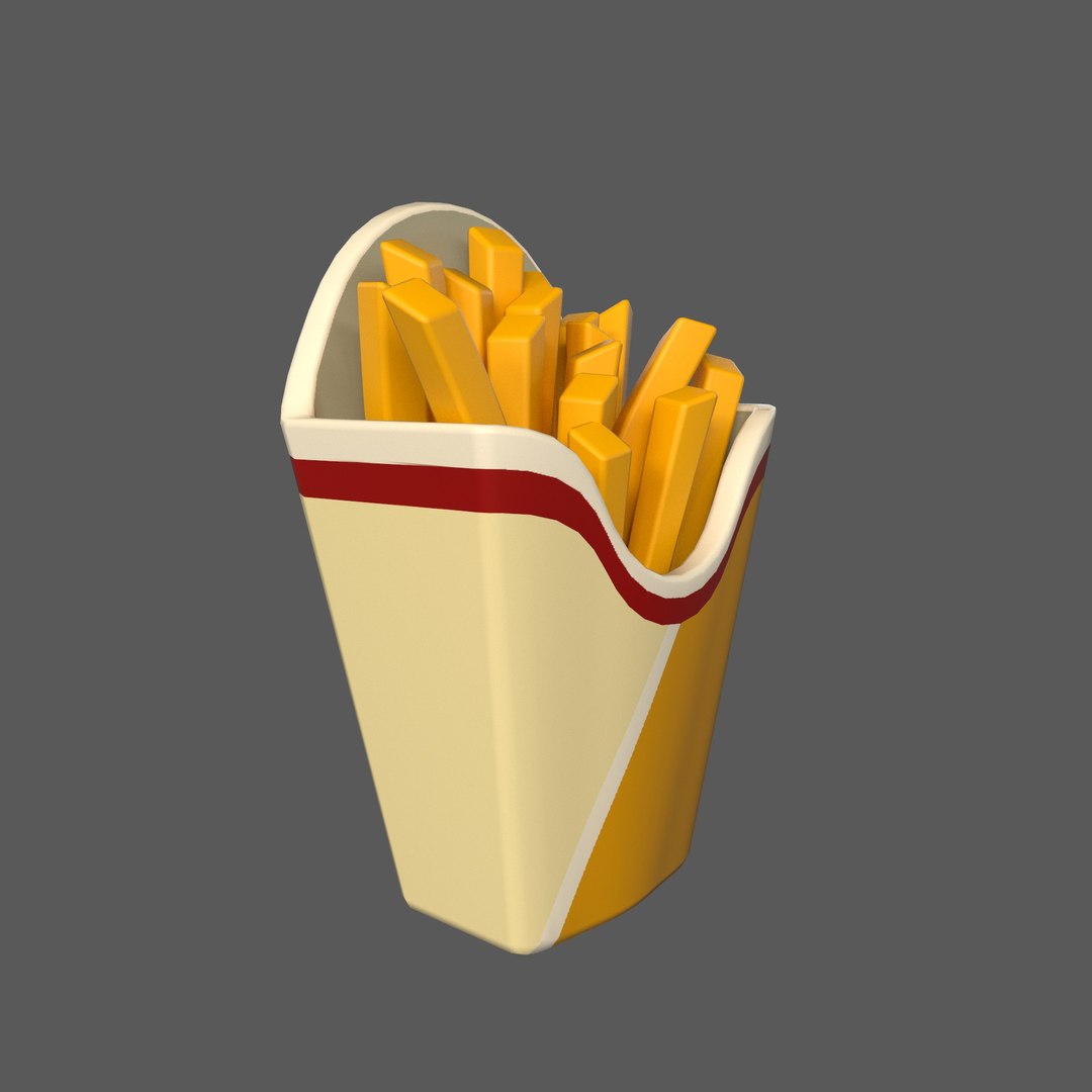 Cartoon French Fries 3D Model - TurboSquid 1971142
