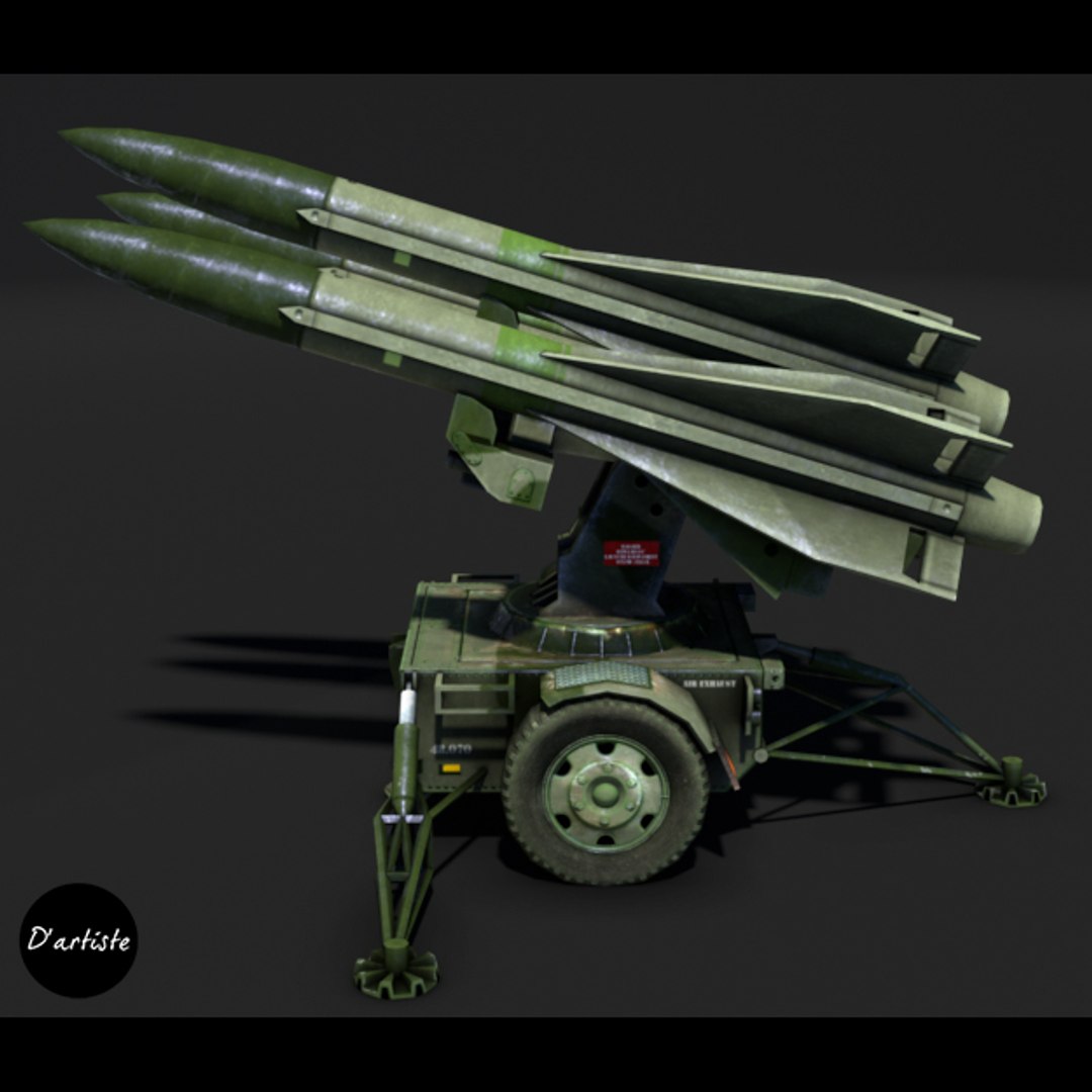 Mim-23 Hawk Launcher 3d Model