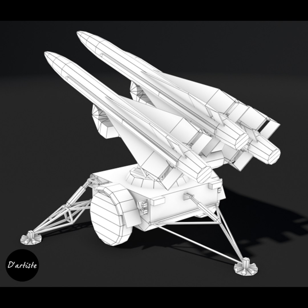 Mim-23 Hawk Launcher 3d Model