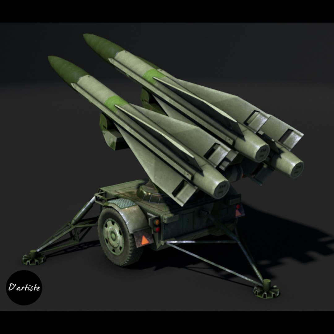 Mim-23 Hawk Launcher 3d Model