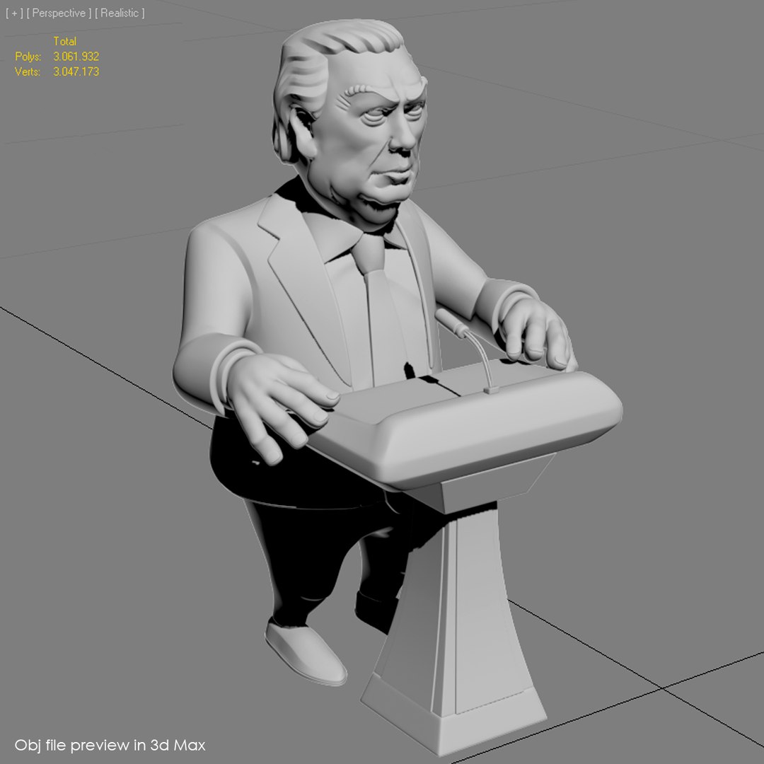 3D Model Donald Trump - TurboSquid 1162679