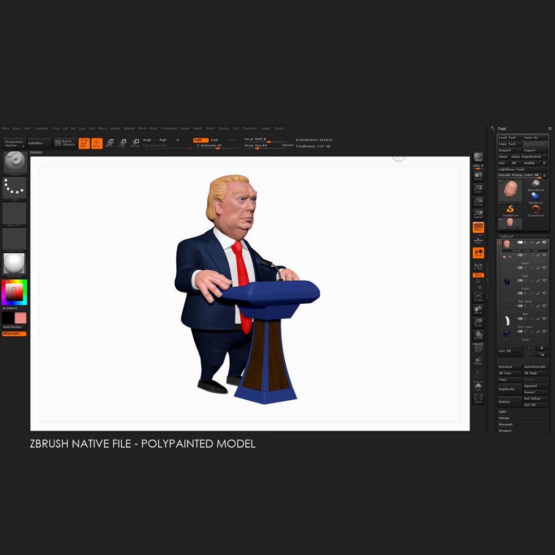 3D Model Donald Trump - TurboSquid 1162679
