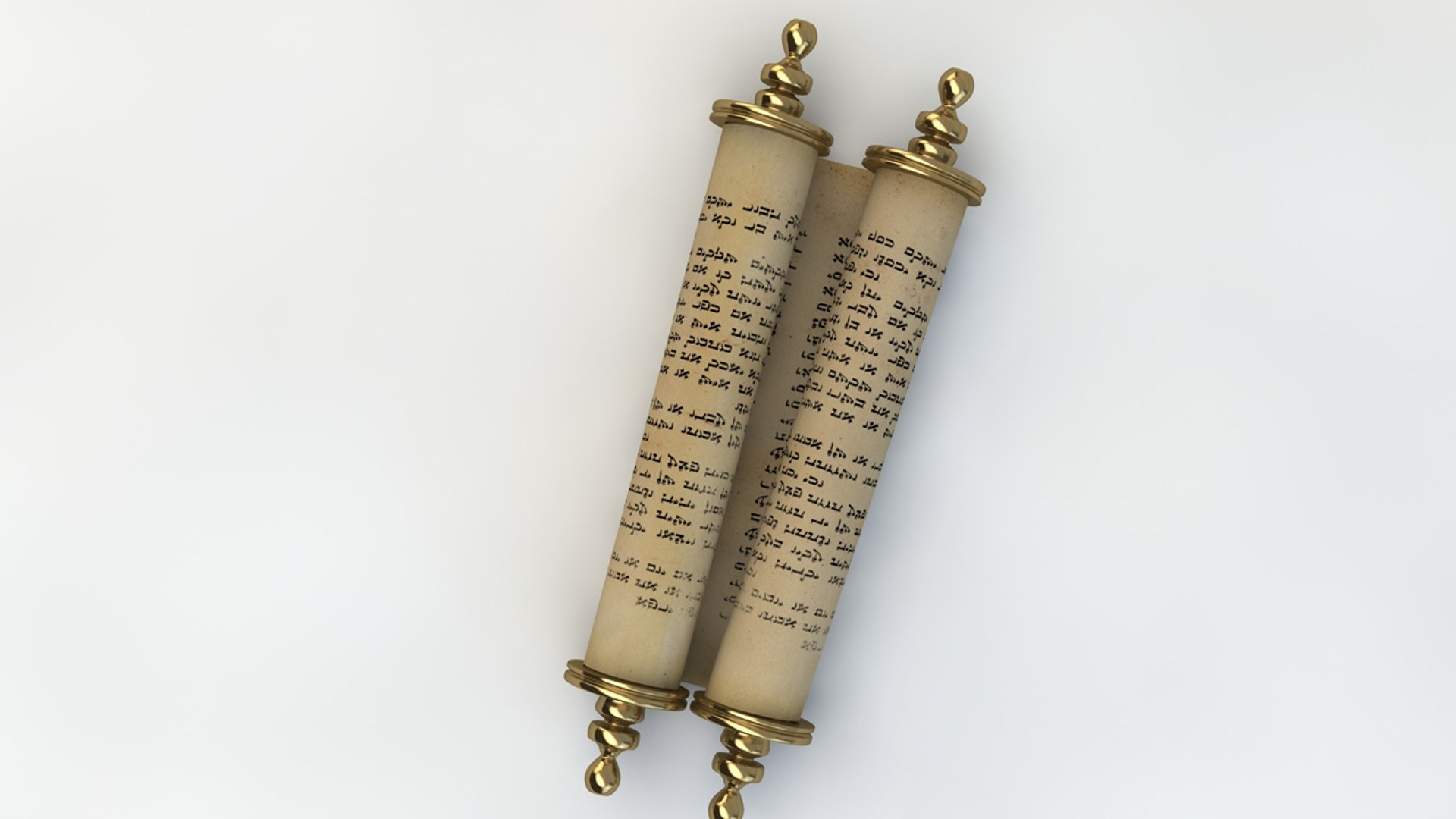 3d Model Of Scroll Torah