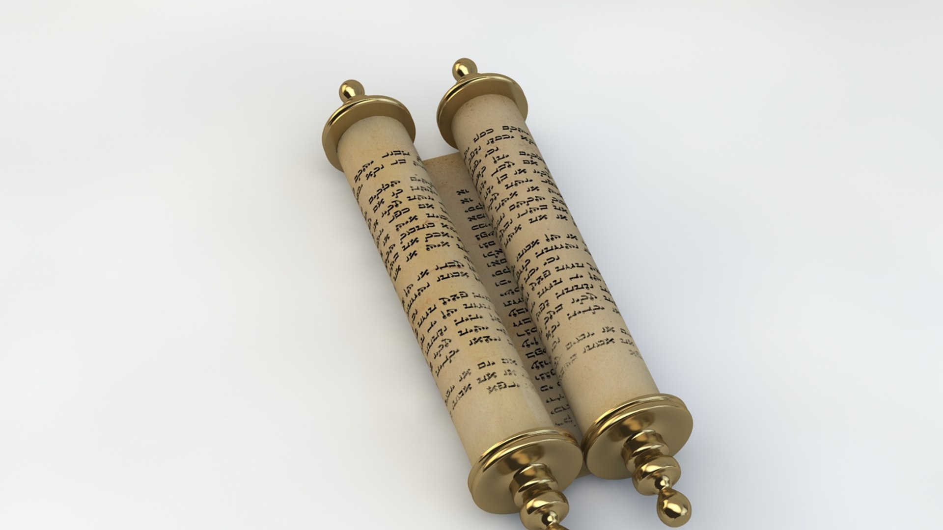 3d Model Of Scroll Torah
