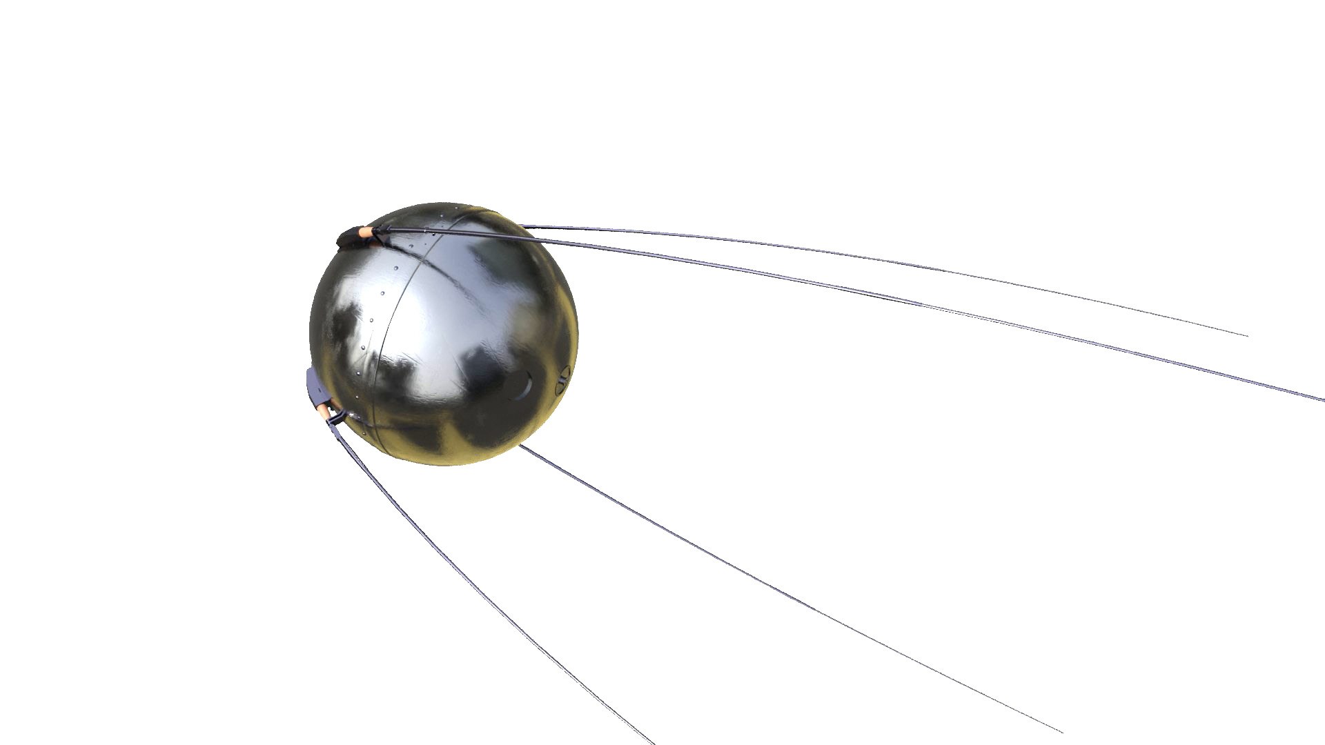 3d Sputnik 1 Satellite Model