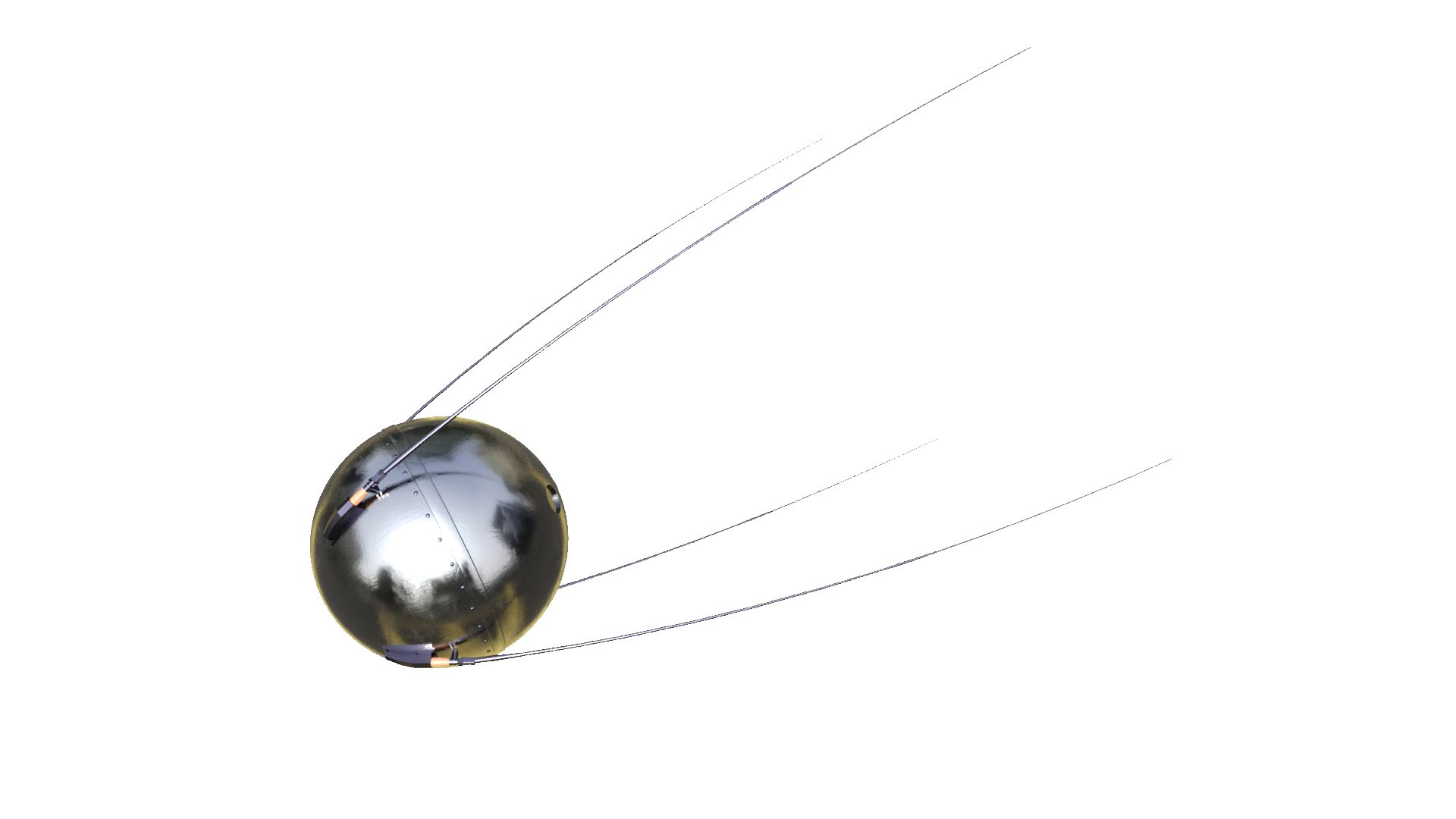 3d Sputnik 1 Satellite Model