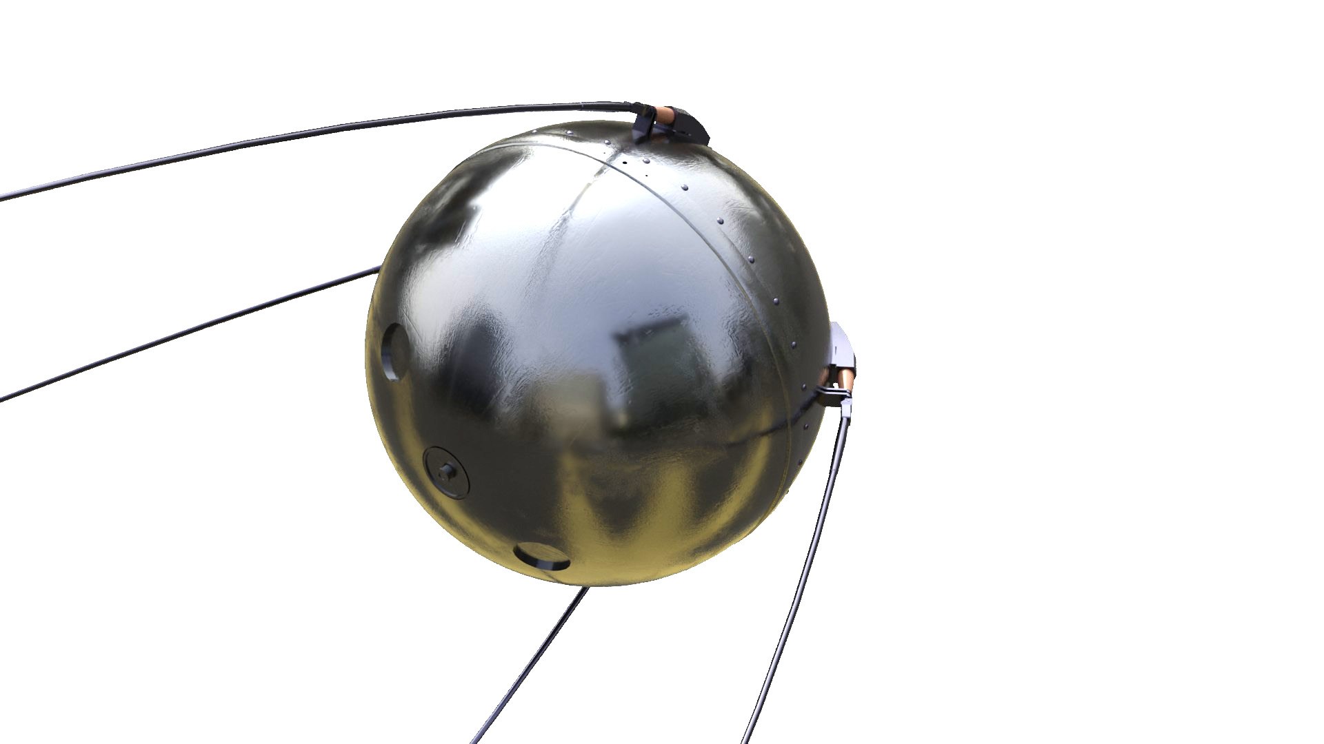 3d Sputnik 1 Satellite Model