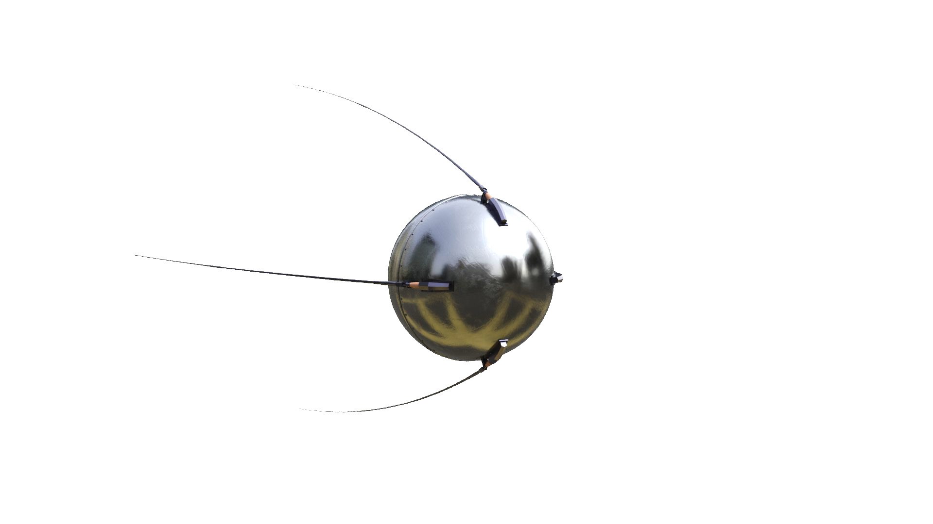 3d Sputnik 1 Satellite Model