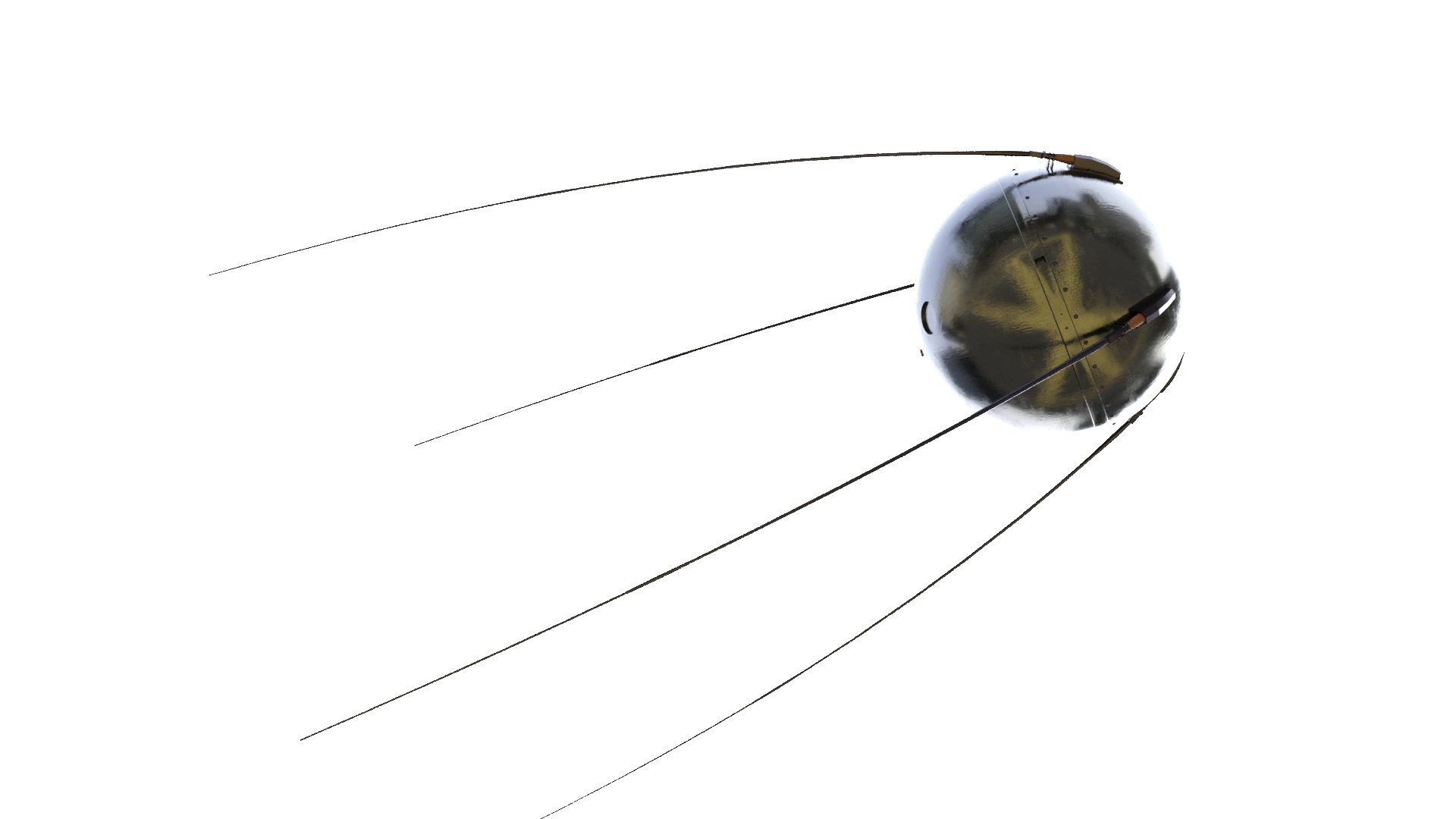 3d Sputnik 1 Satellite Model