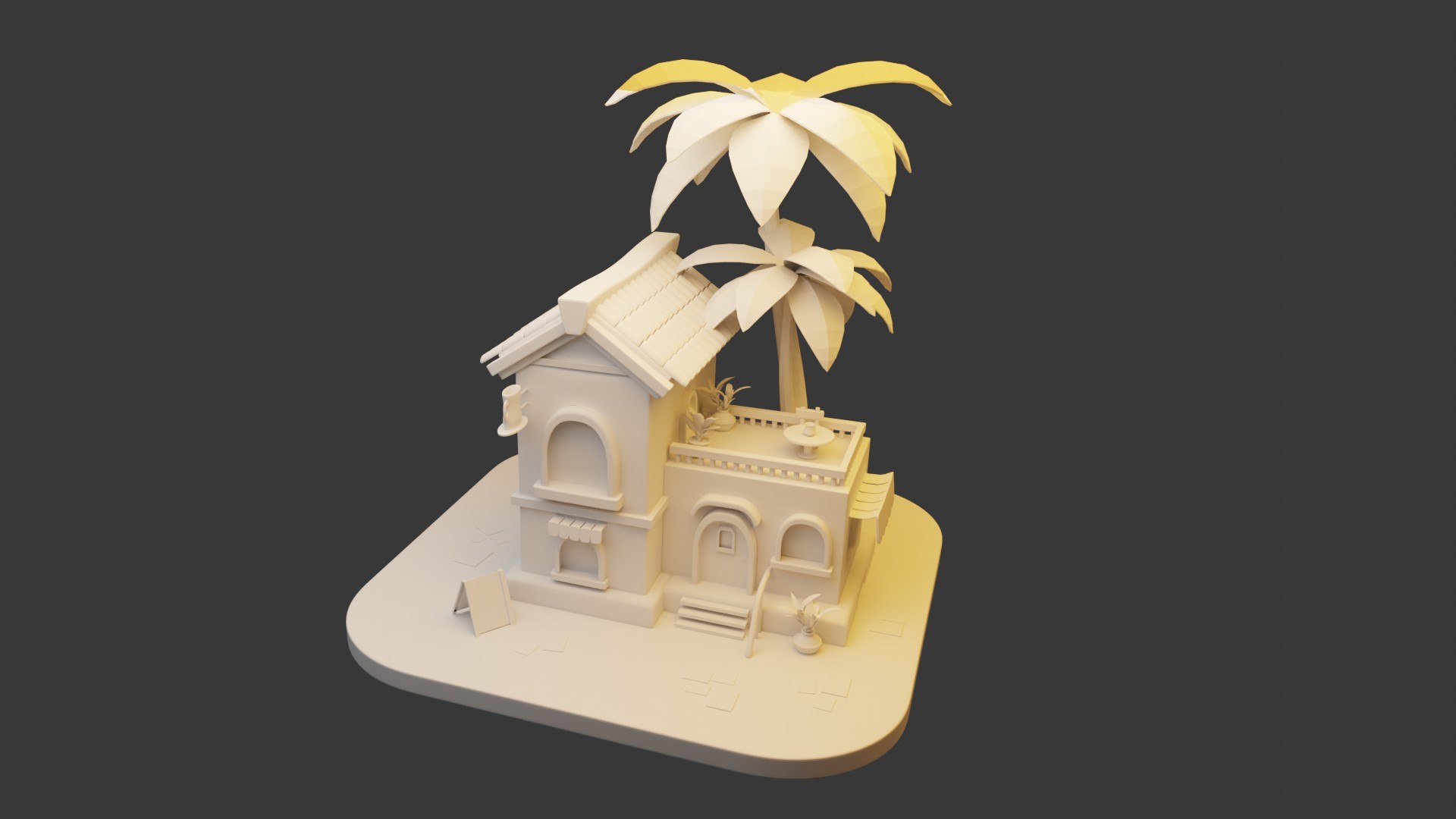 Middle Eastern Like Coffee Shop Cafe Blender 3D 3D Model - TurboSquid ...