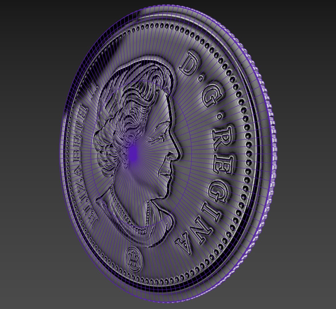 25 Cents Canadian Coin 3D Model - TurboSquid 1222260