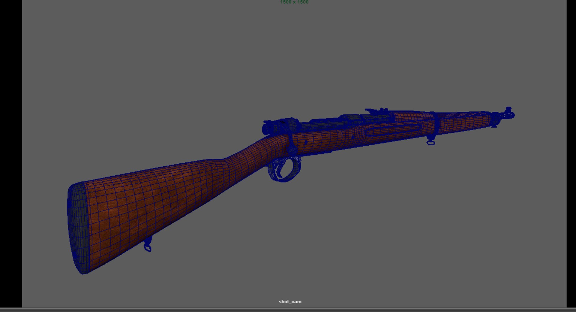3D Springfield M 1903 Bolt Action Rifle LowPoly Firearm 3D Model Model ...