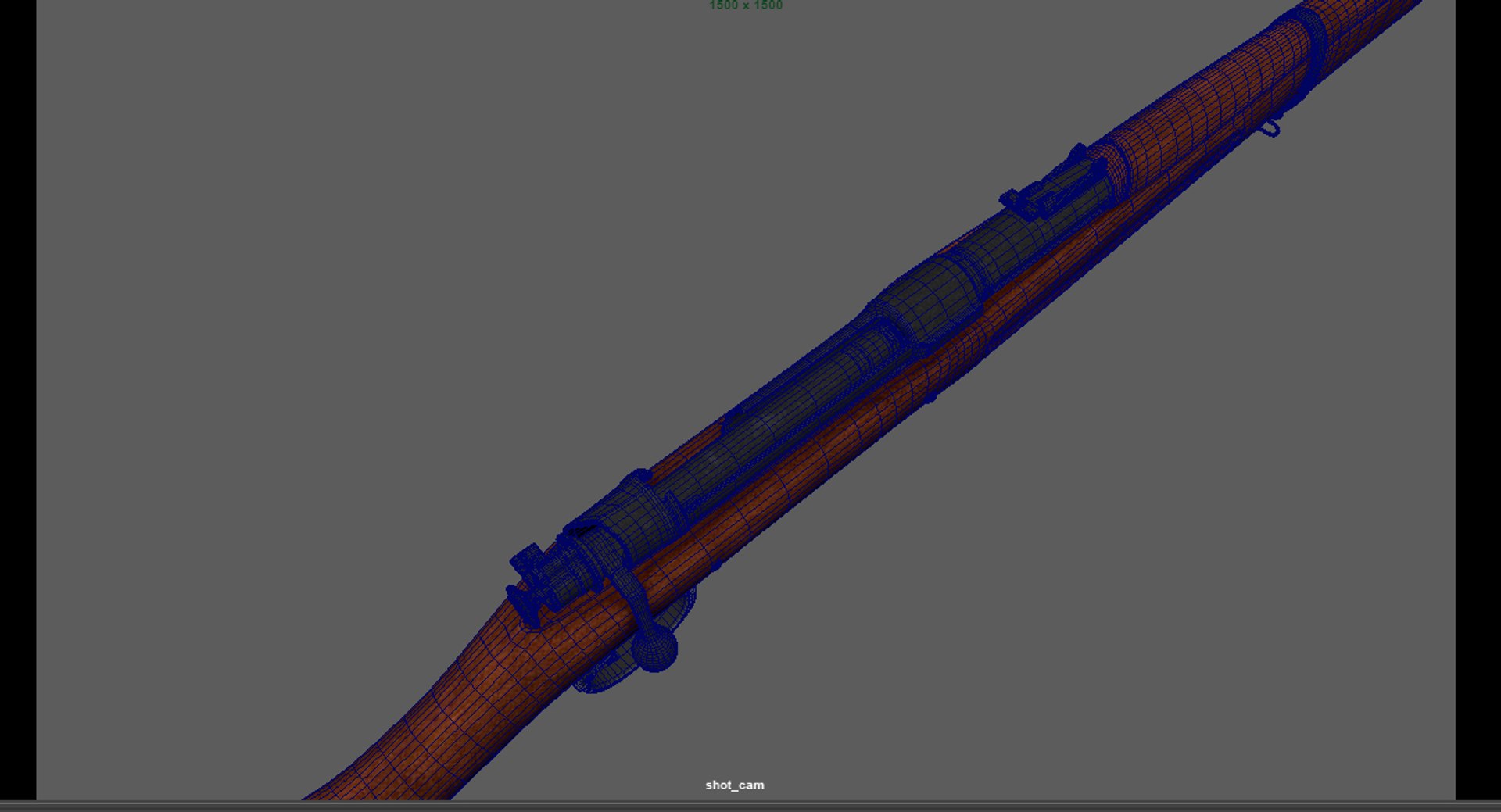 3D Springfield M 1903 Bolt Action Rifle LowPoly Firearm 3D Model Model ...