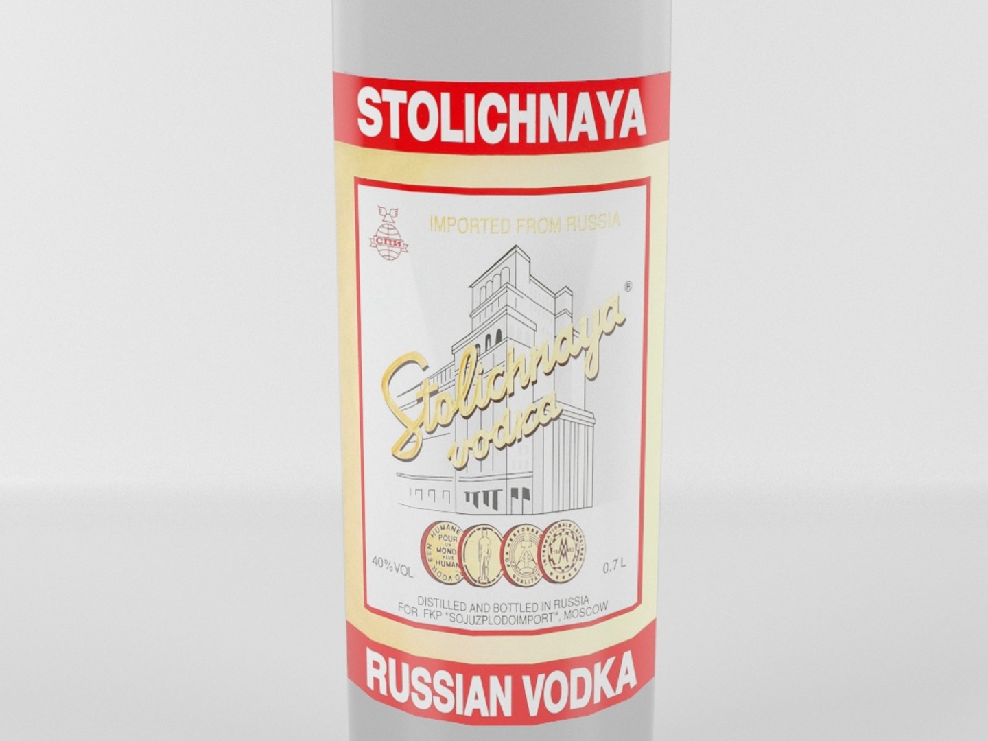 Bottle Vodka 3D Model - TurboSquid 1556492