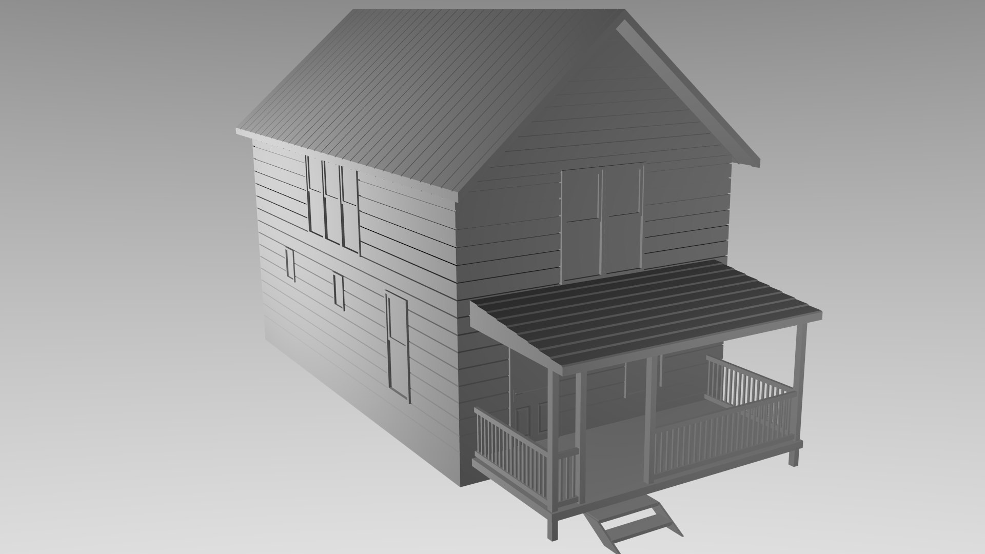 3d Obj Simple House