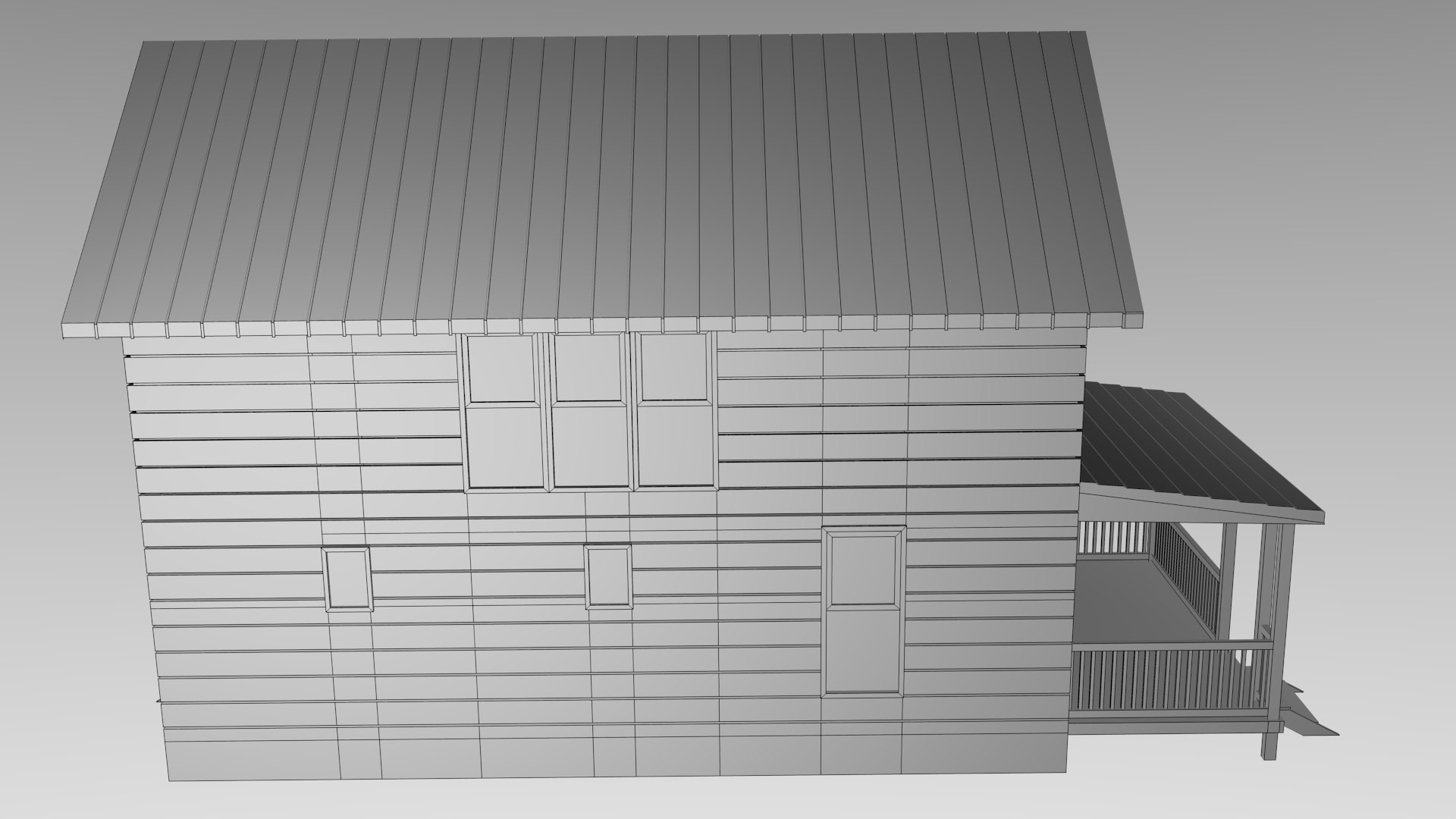 3d Obj Simple House