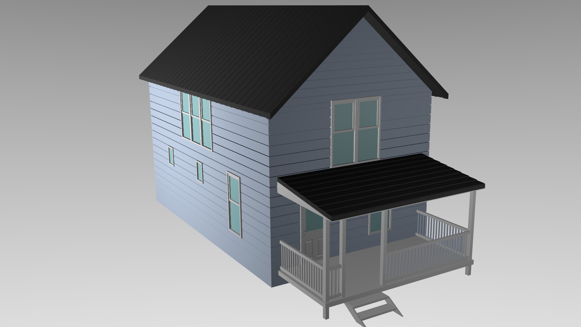 3d Obj Simple House