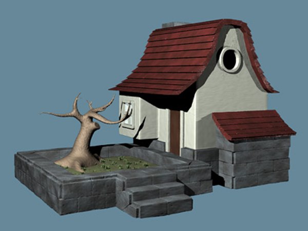 3d model cottage