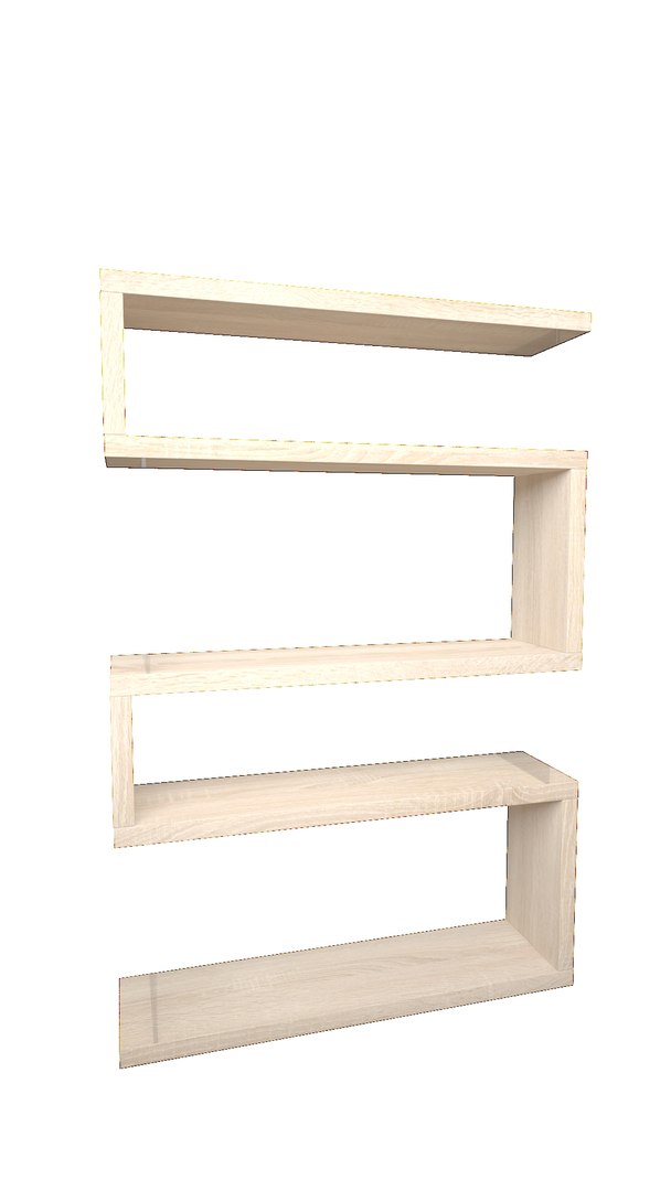 3D Bookshelf Snake Shelf 2 With Books Model - TurboSquid 2048583