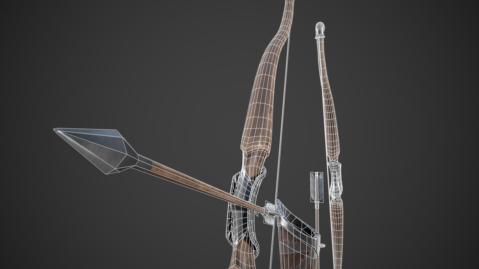 3D Fantasy Bow - TurboSquid 2133274