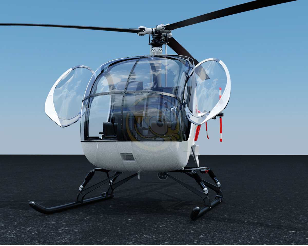 schweizer 300c 3d model