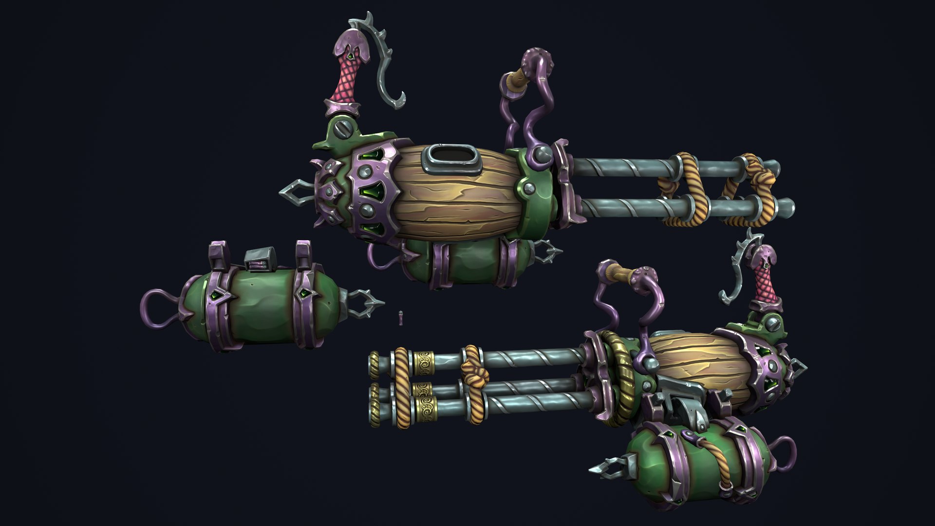 Fantasy Pirate Minigun 3D Model - TurboSquid 2286194