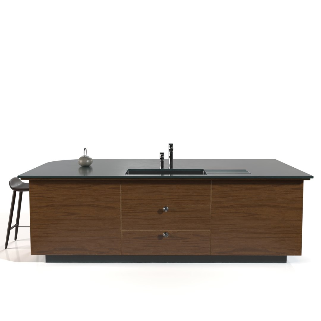 3D Kitchen Island Countertop 02 PBR - TurboSquid 2213644