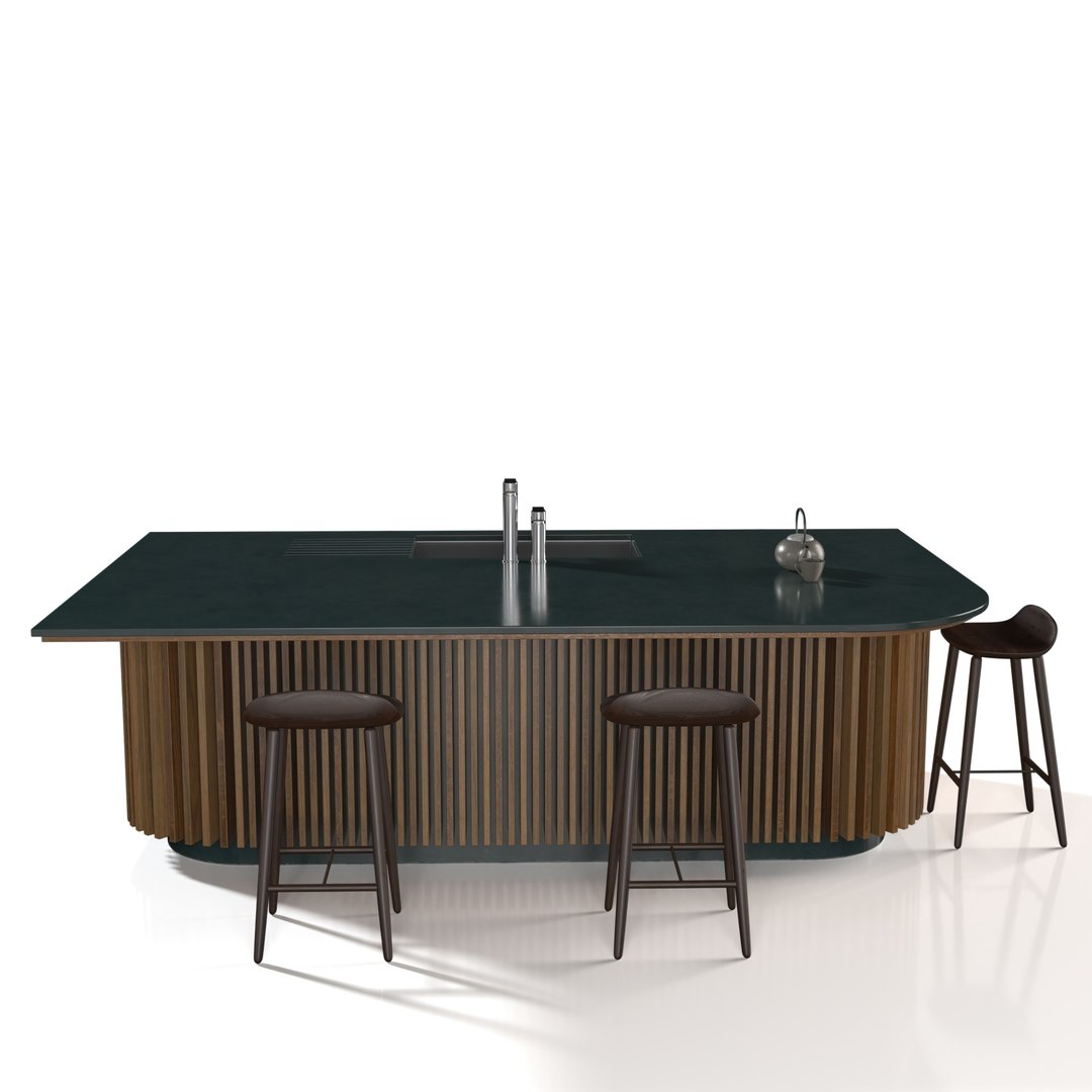 3D Kitchen Island Countertop 02 PBR - TurboSquid 2213644